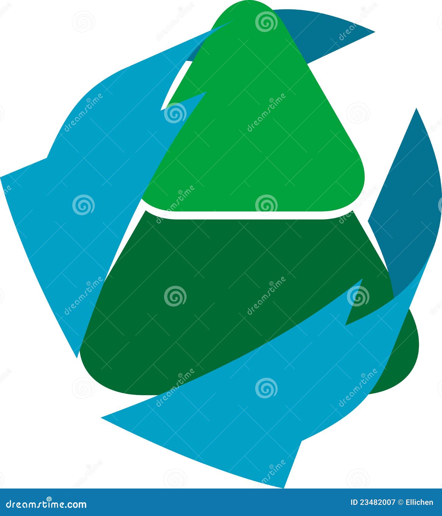 Recycling tree icon stock illustration. Illustration of glossy - 23482007