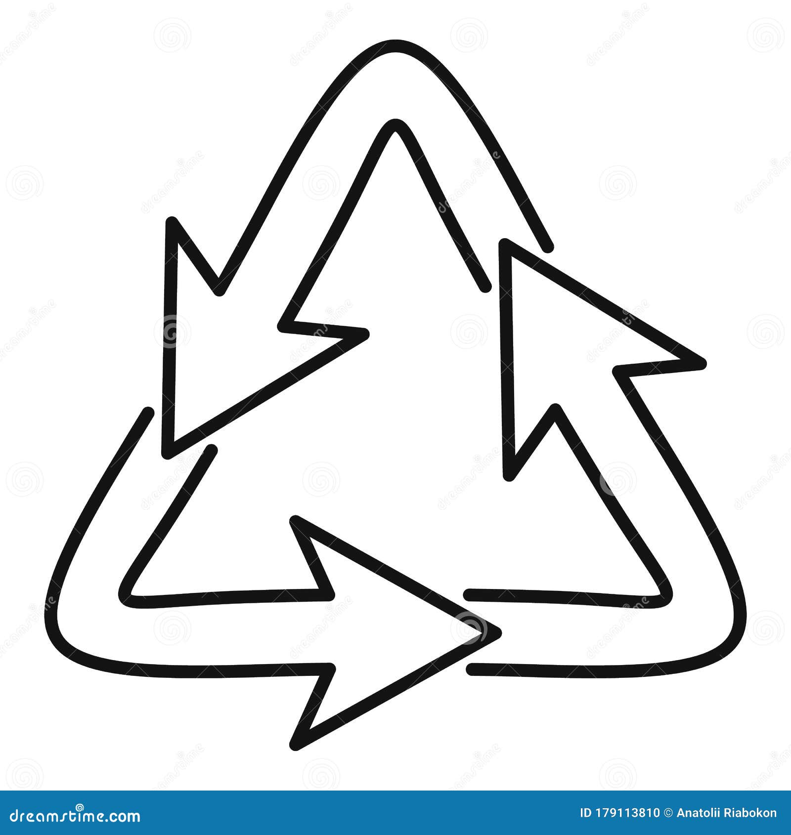 Recycling Triangle Mosaic Icon Of Inequal Parts Cartoon Vector ...