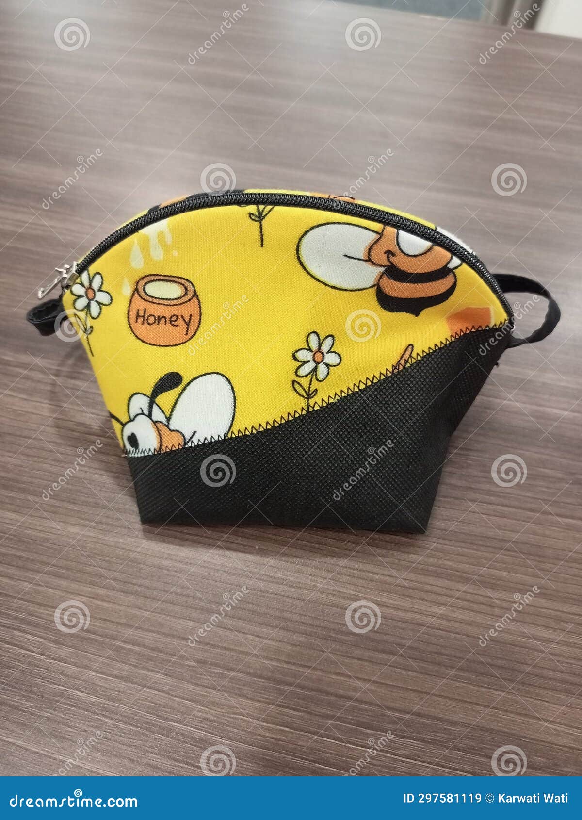 This Yellow Pouch is Very Cute and Small Stock Image - Image of fabric ...