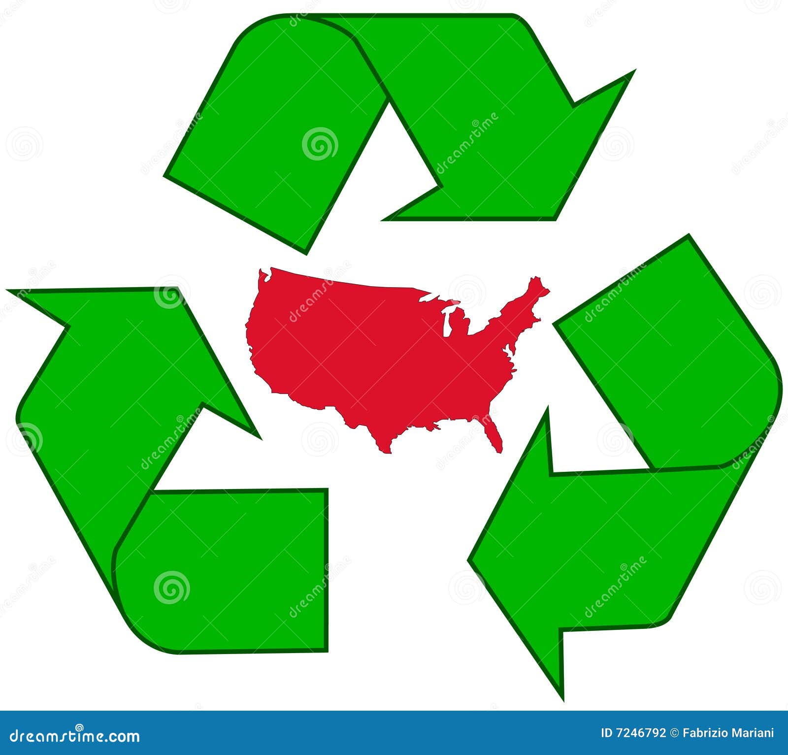 Recycling USA stock vector. Illustration of dispose, arrow - 7246792