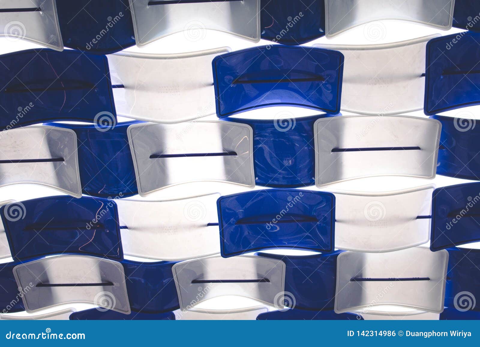 Recycling Useless Plastic Chair for Rooftop Stock Photo - Image of ...