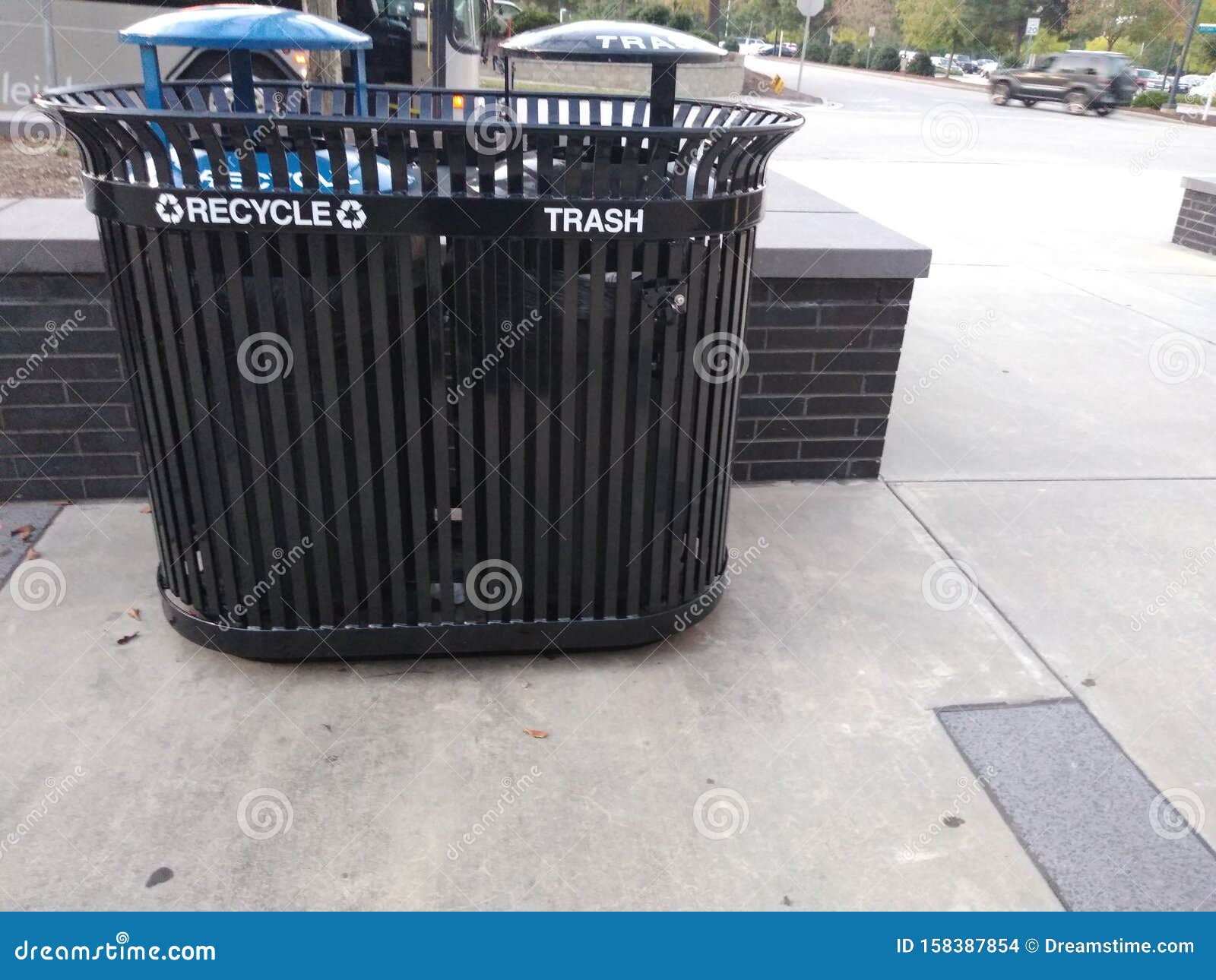 Recycling vs Trash stock photo. Image of cleanup, recycling - 158387854