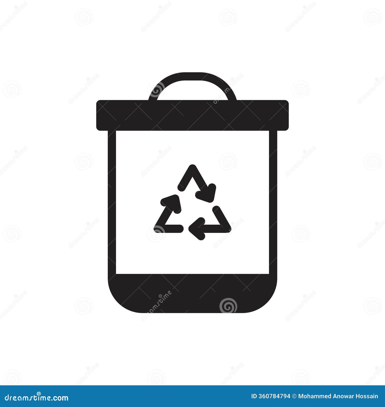 Recycling Waste Icon - Bin Recycle Icon Stock Illustration ...