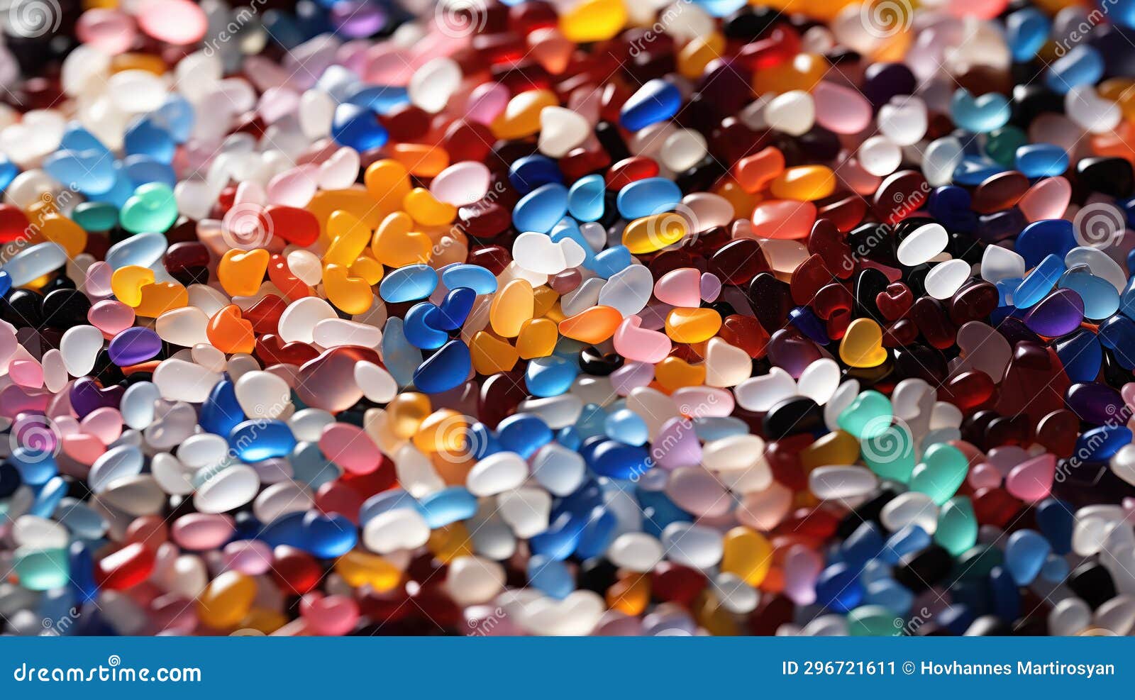Plastic Polymer Granules. Stacks of a Plastic Polymer Granules ...