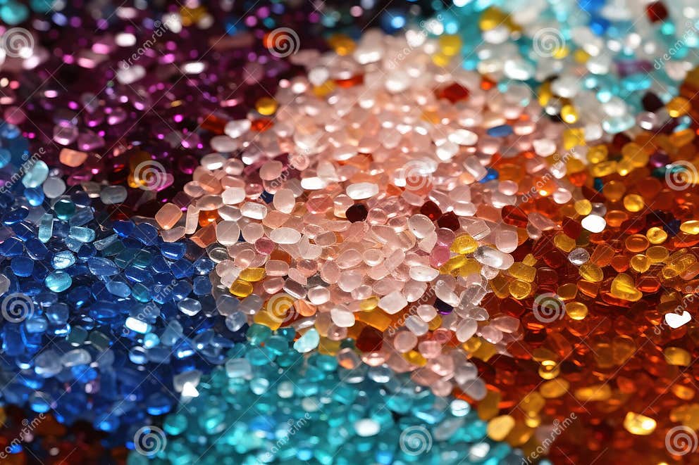 Plastic Polymer Granules. Stacks of a Plastic Polymer Granules ...