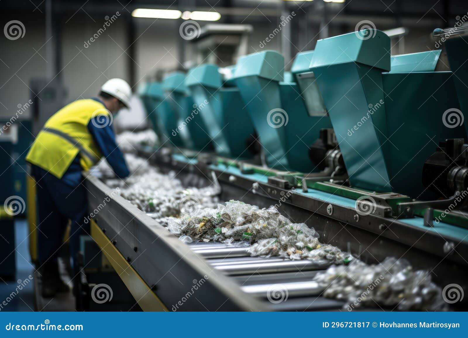 Recycling. Industry Plant for Processing Plastic. Recycling Concept ...