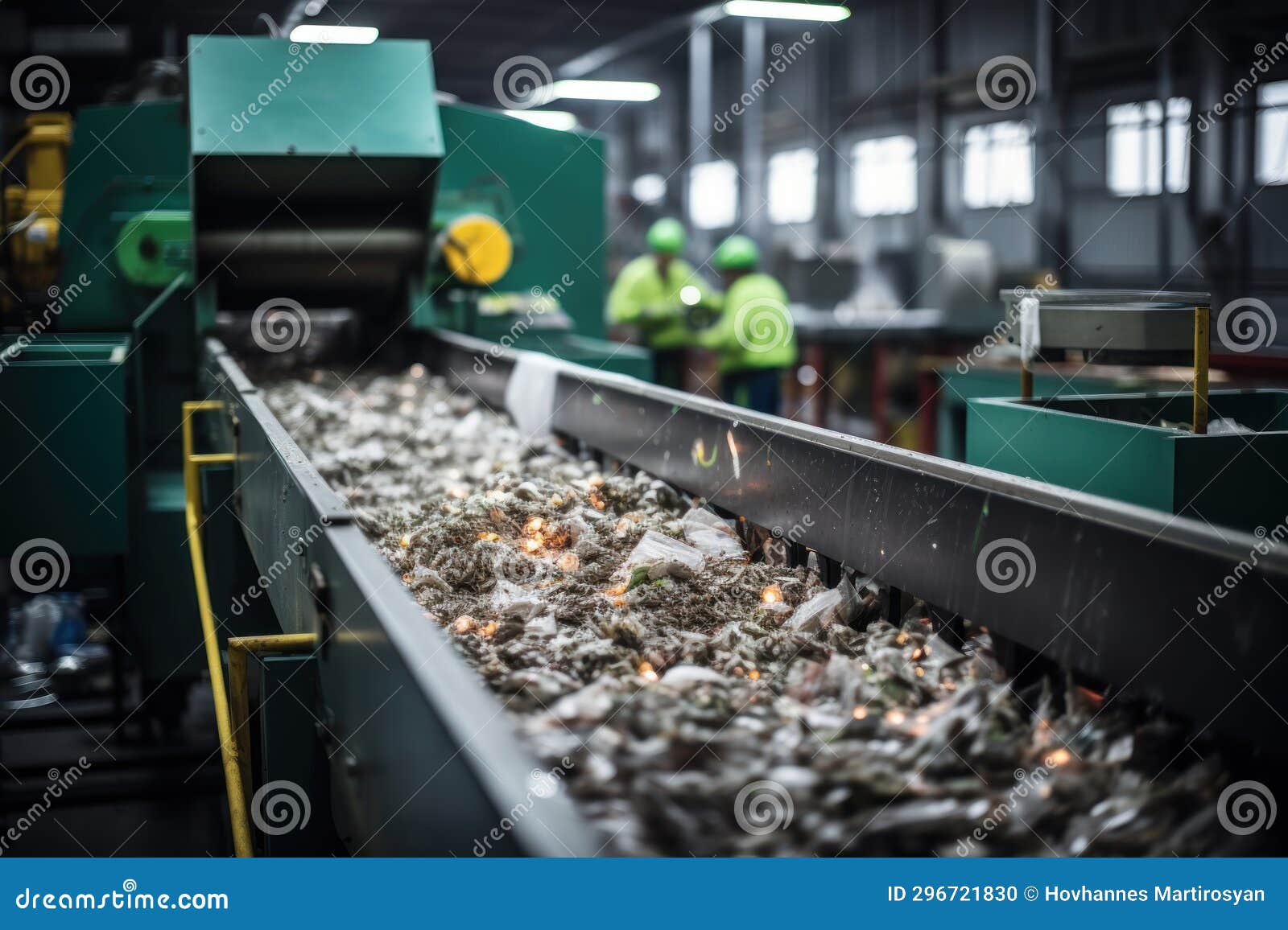 Recycling. Industry Plant for Processing Plastic. Recycling Concept ...