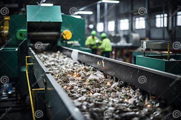 Recycling. Industry Plant for Processing Plastic. Recycling Concept ...