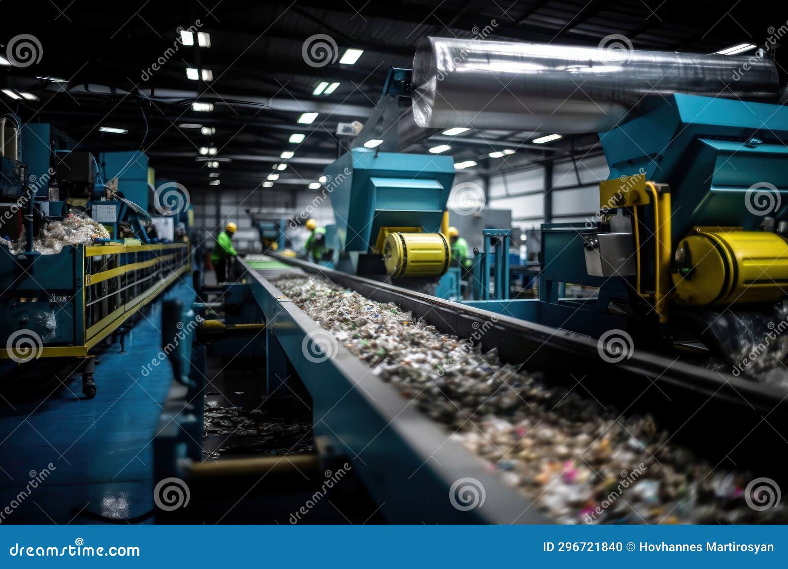 Recycling. Industry Plant for Processing Plastic. Recycling Concept ...
