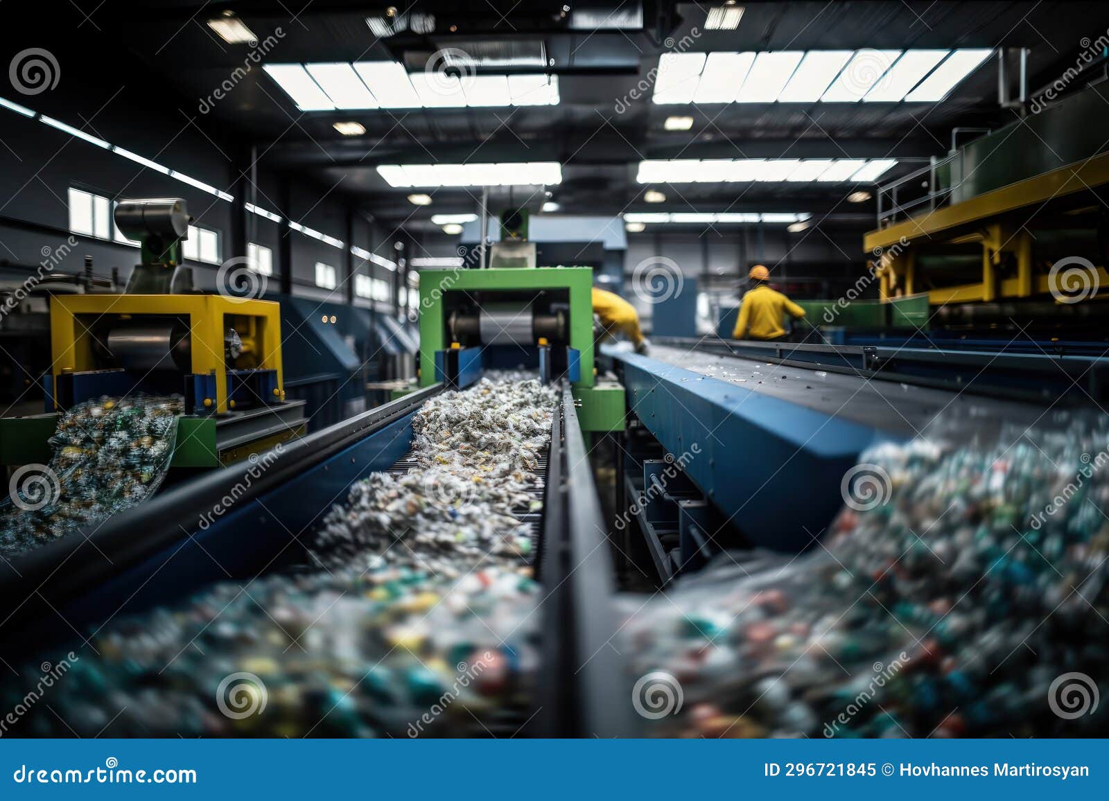Recycling. Industry Plant for Processing Plastic. Recycling Concept ...