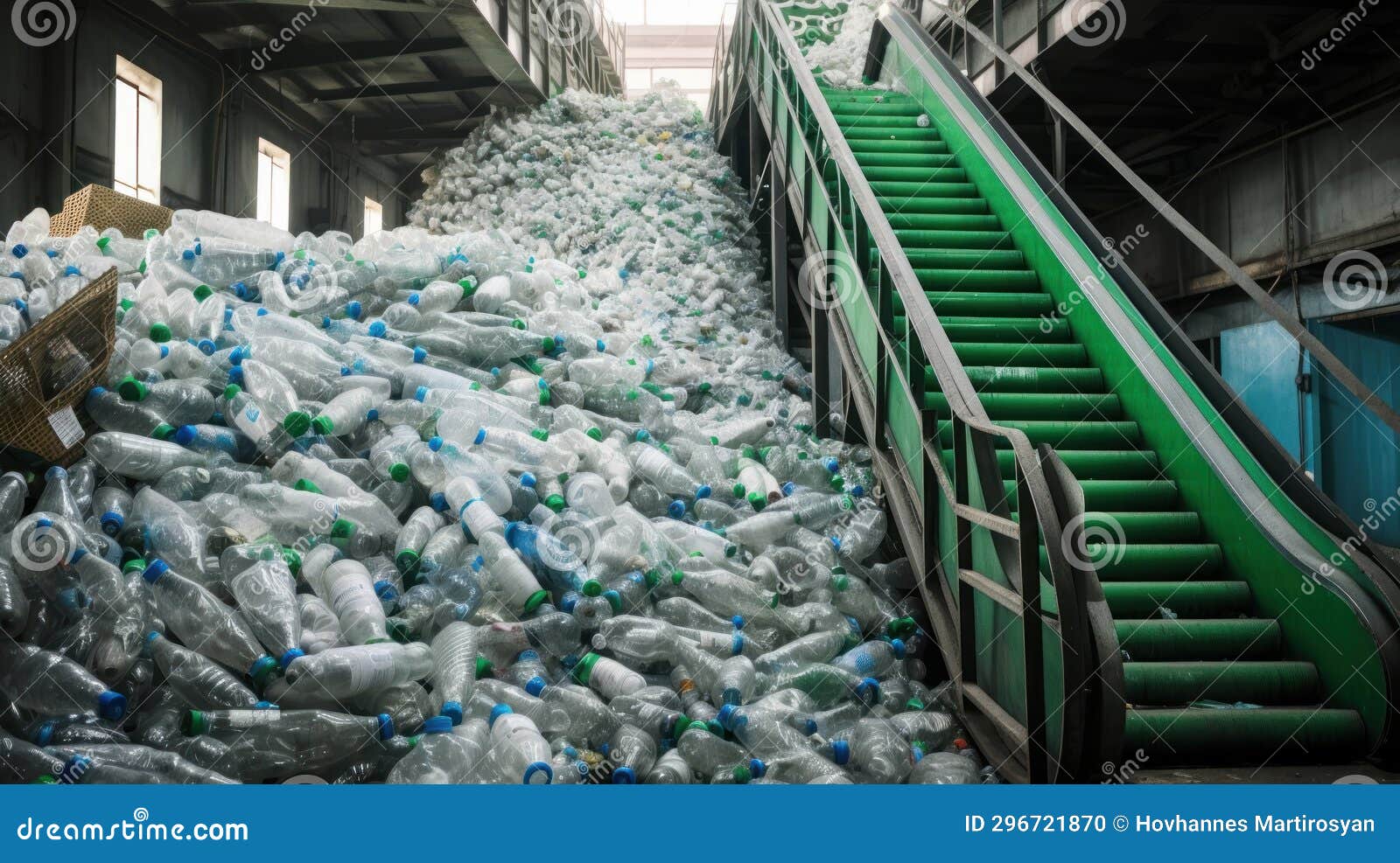 Recycling. Industry Plant for Processing Plastic. Recycling Concept ...
