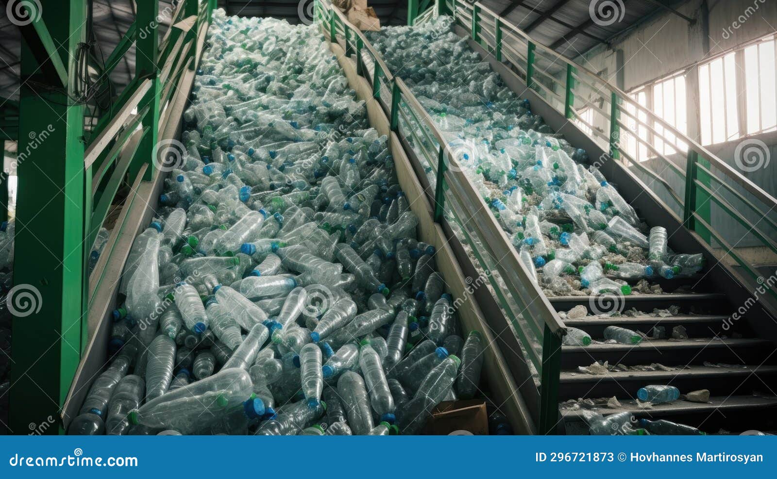 Recycling. Industry Plant for Processing Plastic. Recycling Concept ...