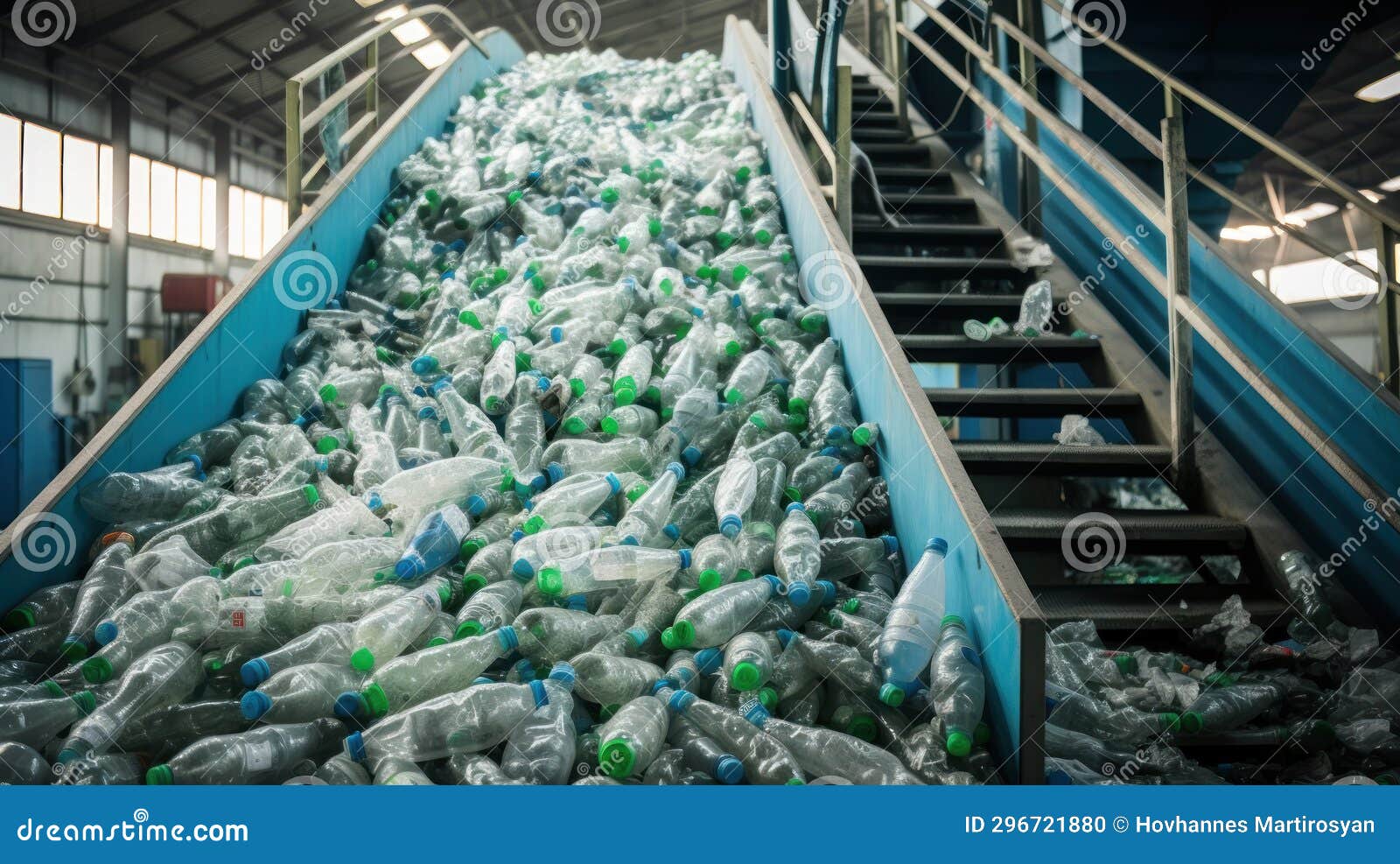 Recycling. Industry Plant for Processing Plastic. Recycling Concept ...