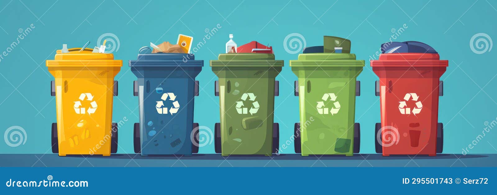 Recycling and Waste Sorting Concept Stock Image - Image of plastic ...