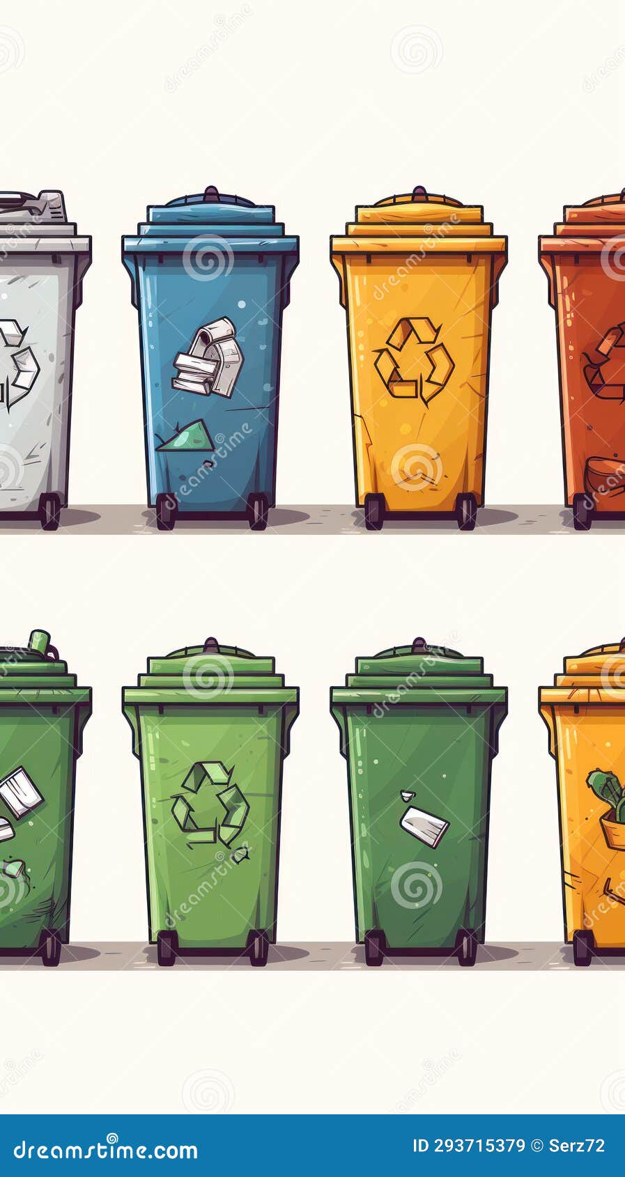 Recycling and Waste Sorting Concept Stock Image - Image of separate ...