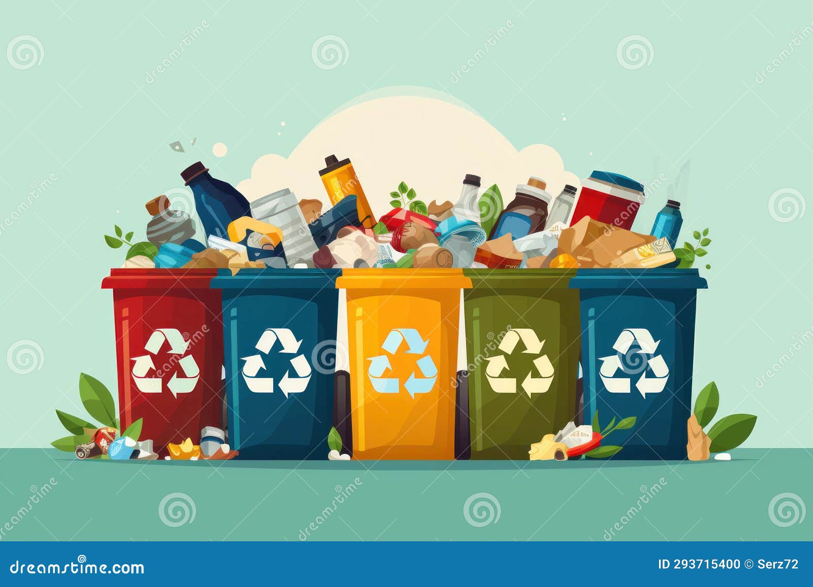 Recycling and Waste Sorting Concept Stock Photo - Image of sorting ...