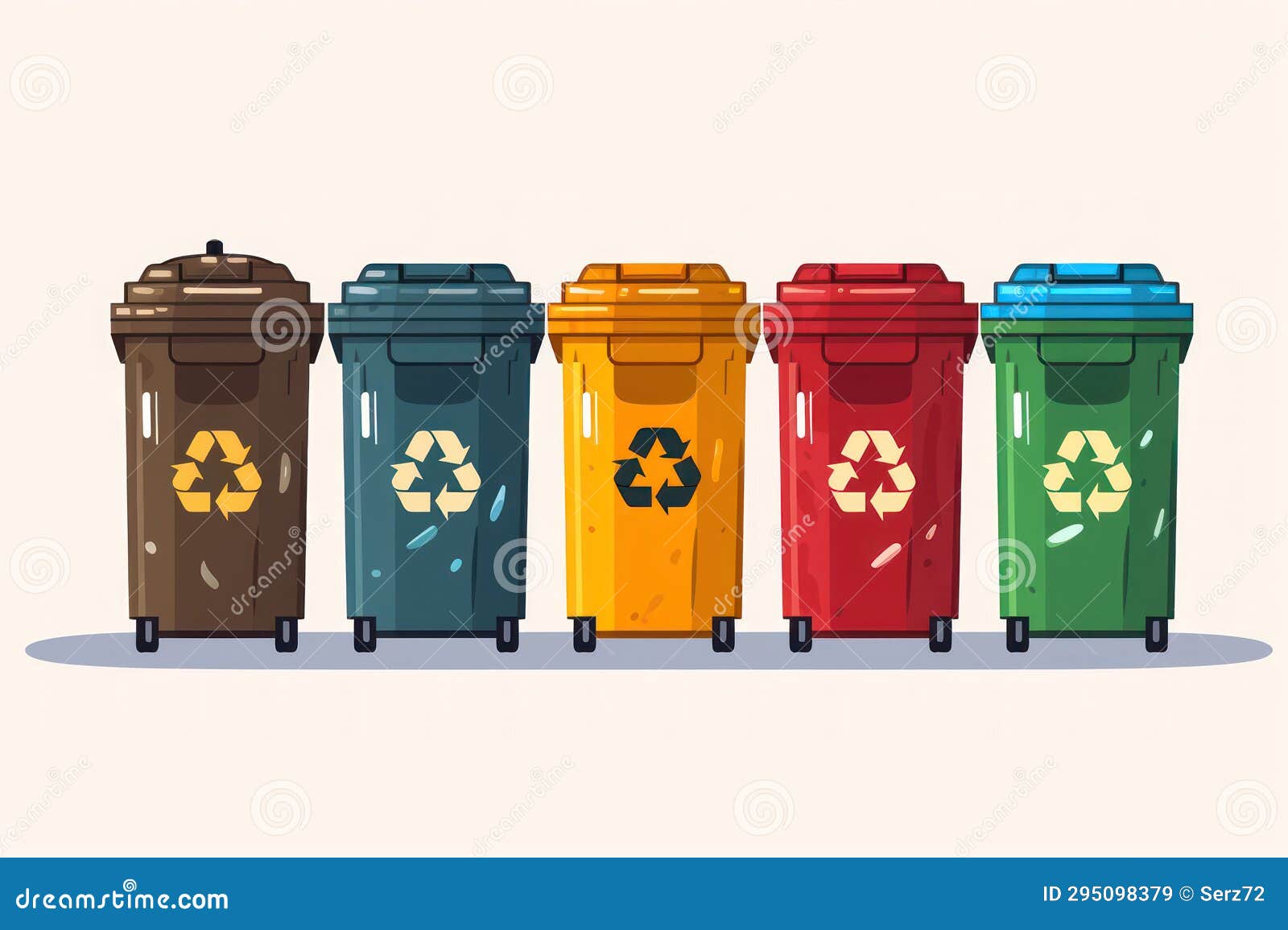 Recycling and Waste Sorting Concept Stock Illustration - Illustration ...