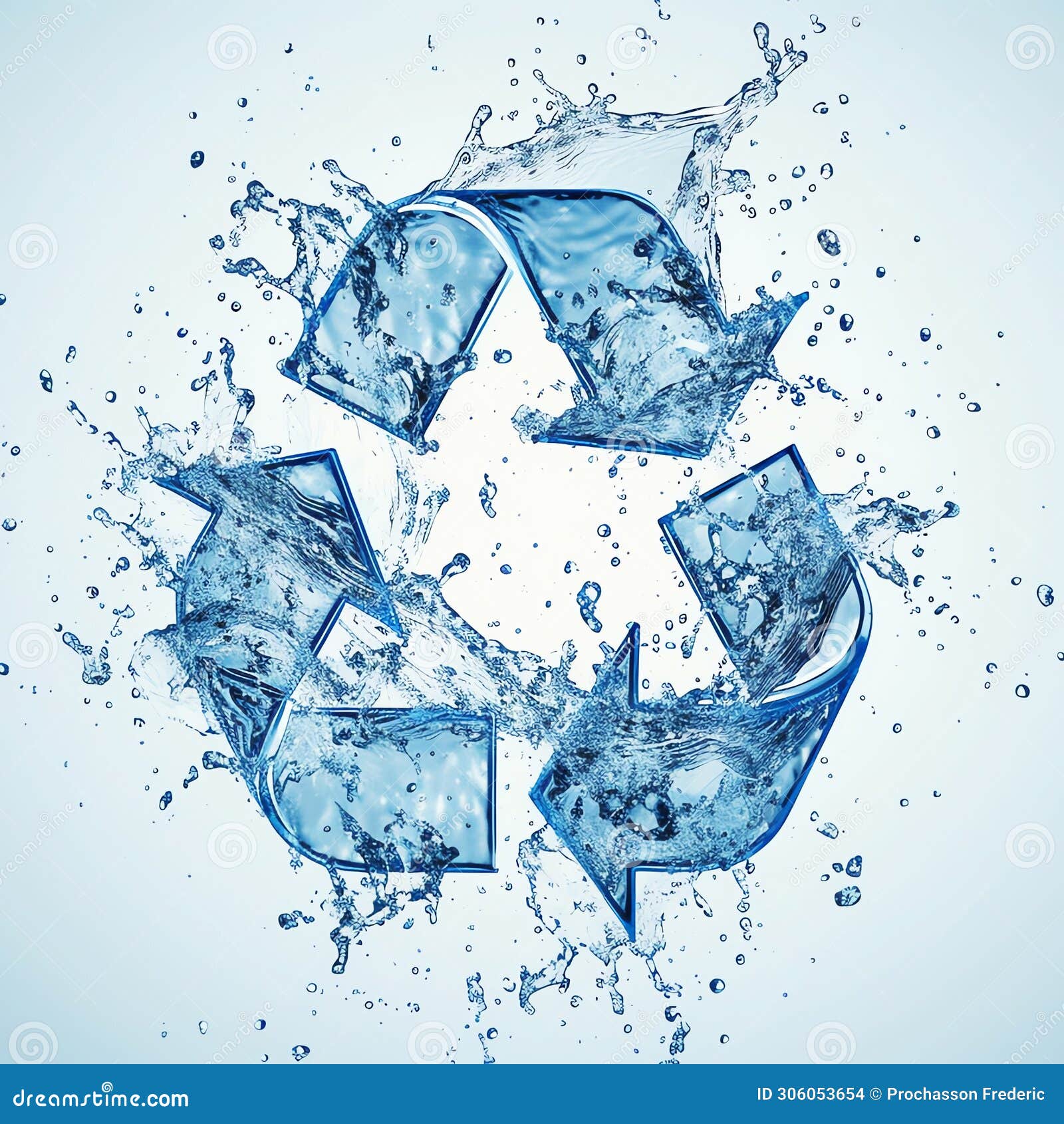 Recycling Water Sign, AI Generated Stock Illustration - Illustration of ...