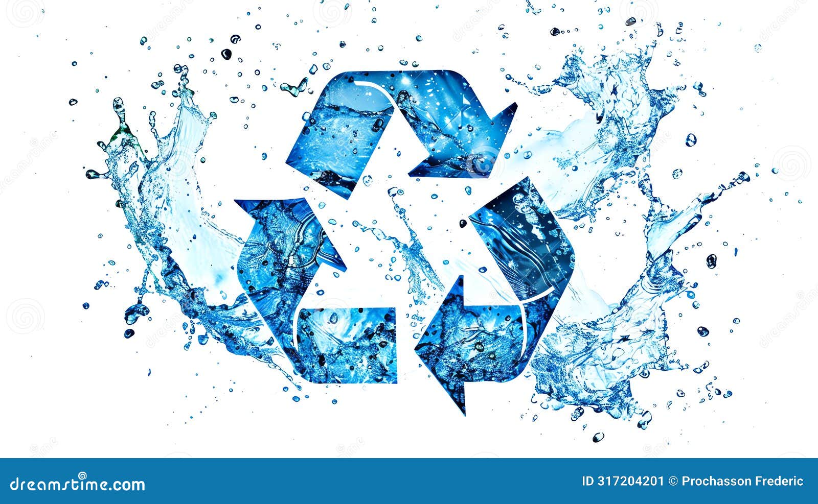 Recycling Water Sign, AI Generated Stock Illustration - Illustration of ...