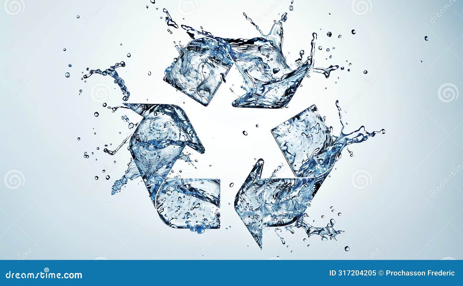 Recycling Water Sign, AI Generated Stock Illustration - Illustration of ...