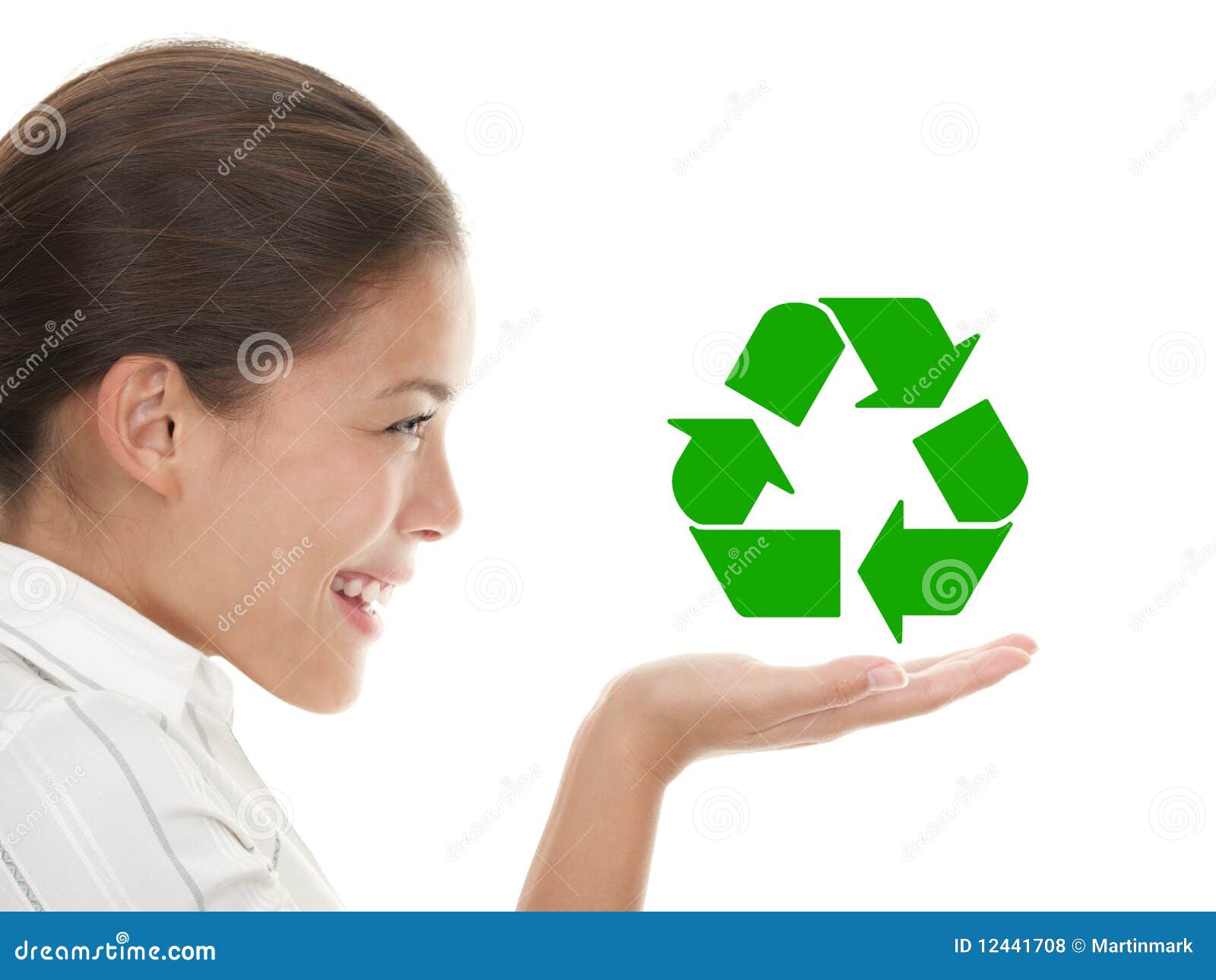 Recycling woman stock photo. Image of icon, concept, nature - 12441708