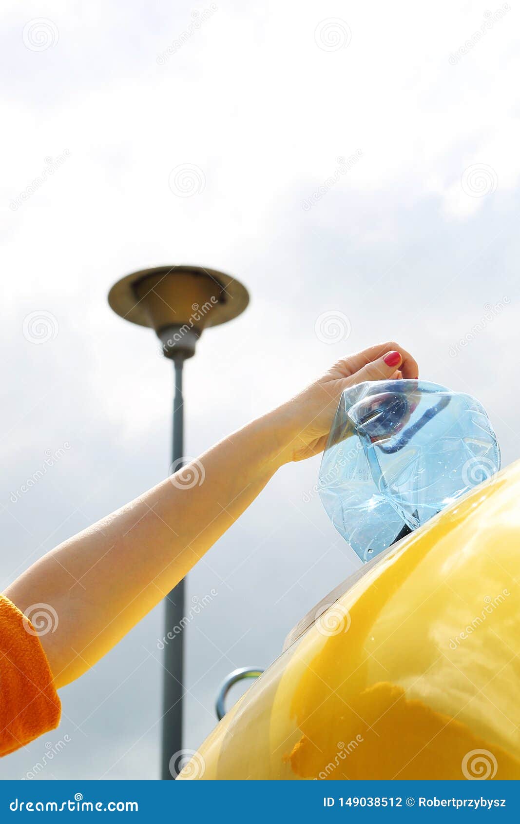Sorting of Waste, Segregation of Plastic Waste into a Container Stock ...