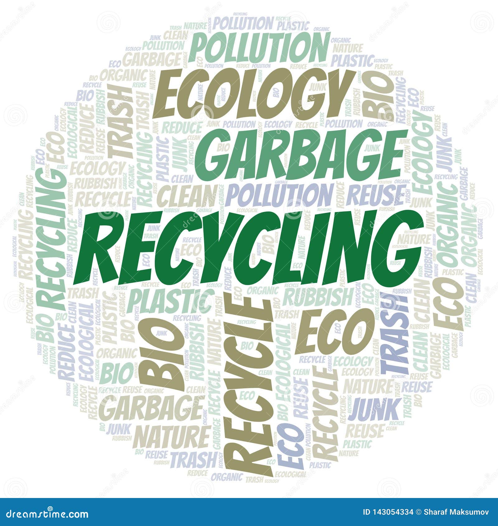 Recycling word cloud stock illustration. Illustration of concept ...