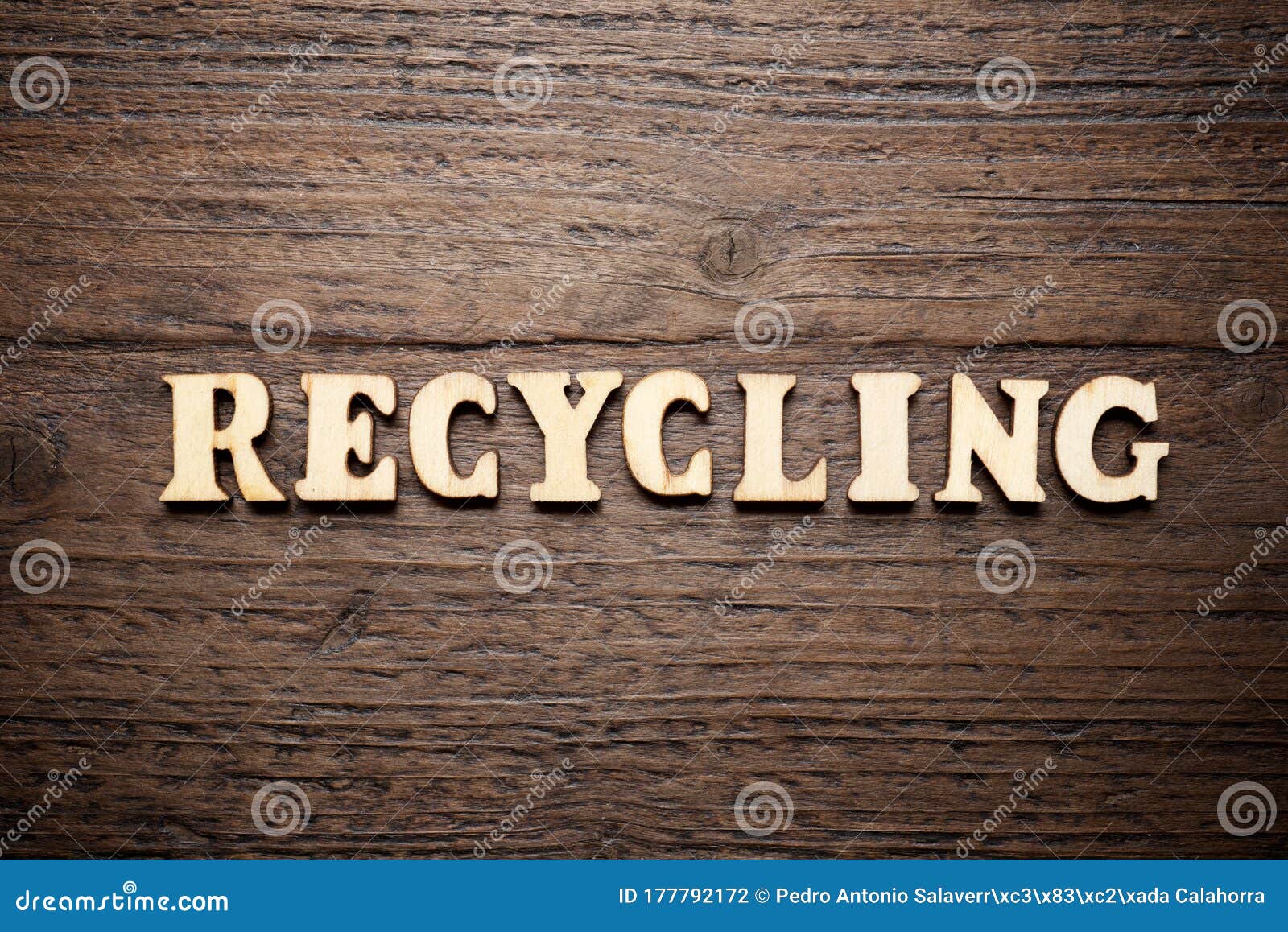 Recycling word view stock photo. Image of economy, recycle - 177792172