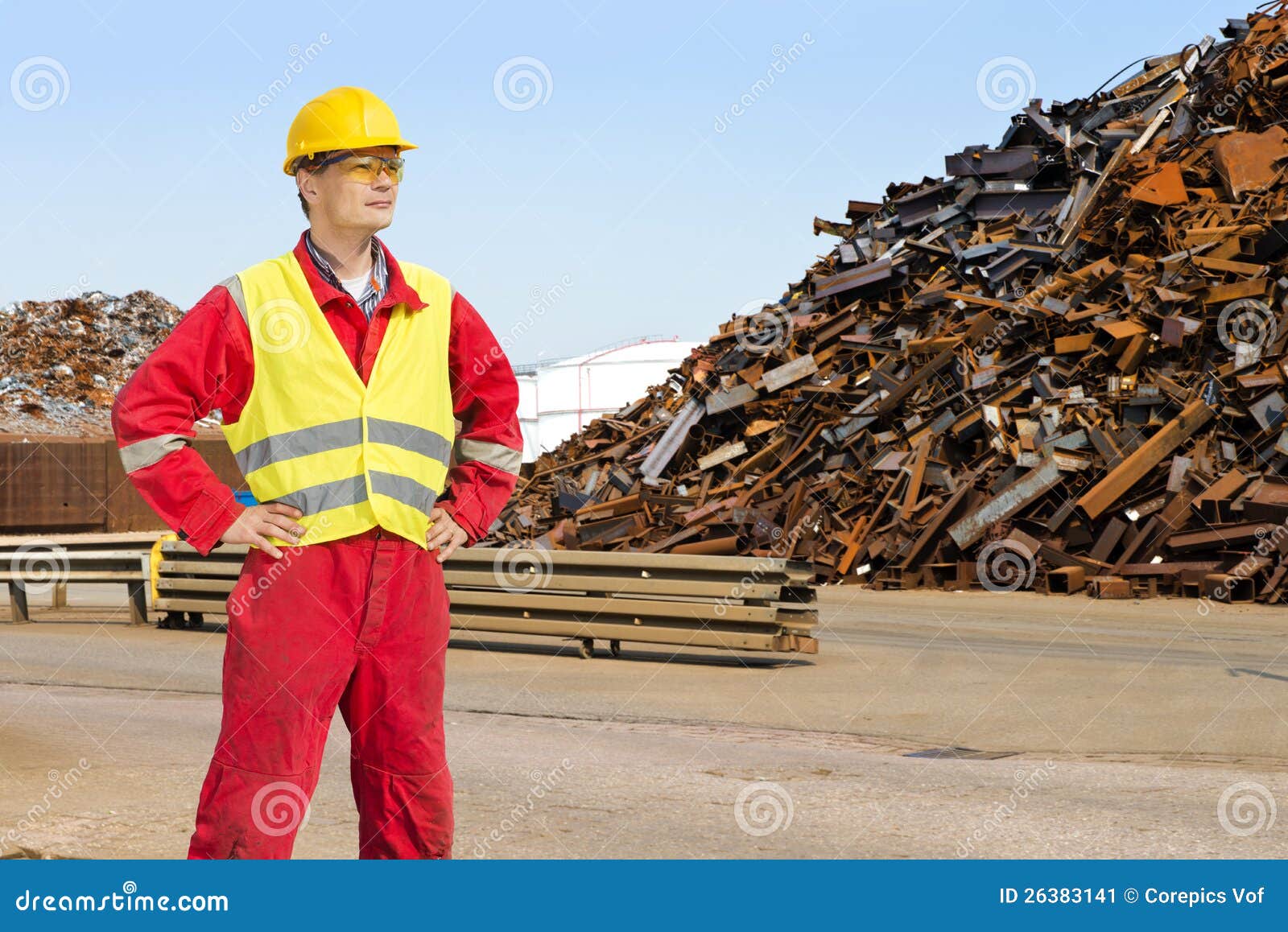 Recycling worker stock image. Image of work, overalls - 26383141