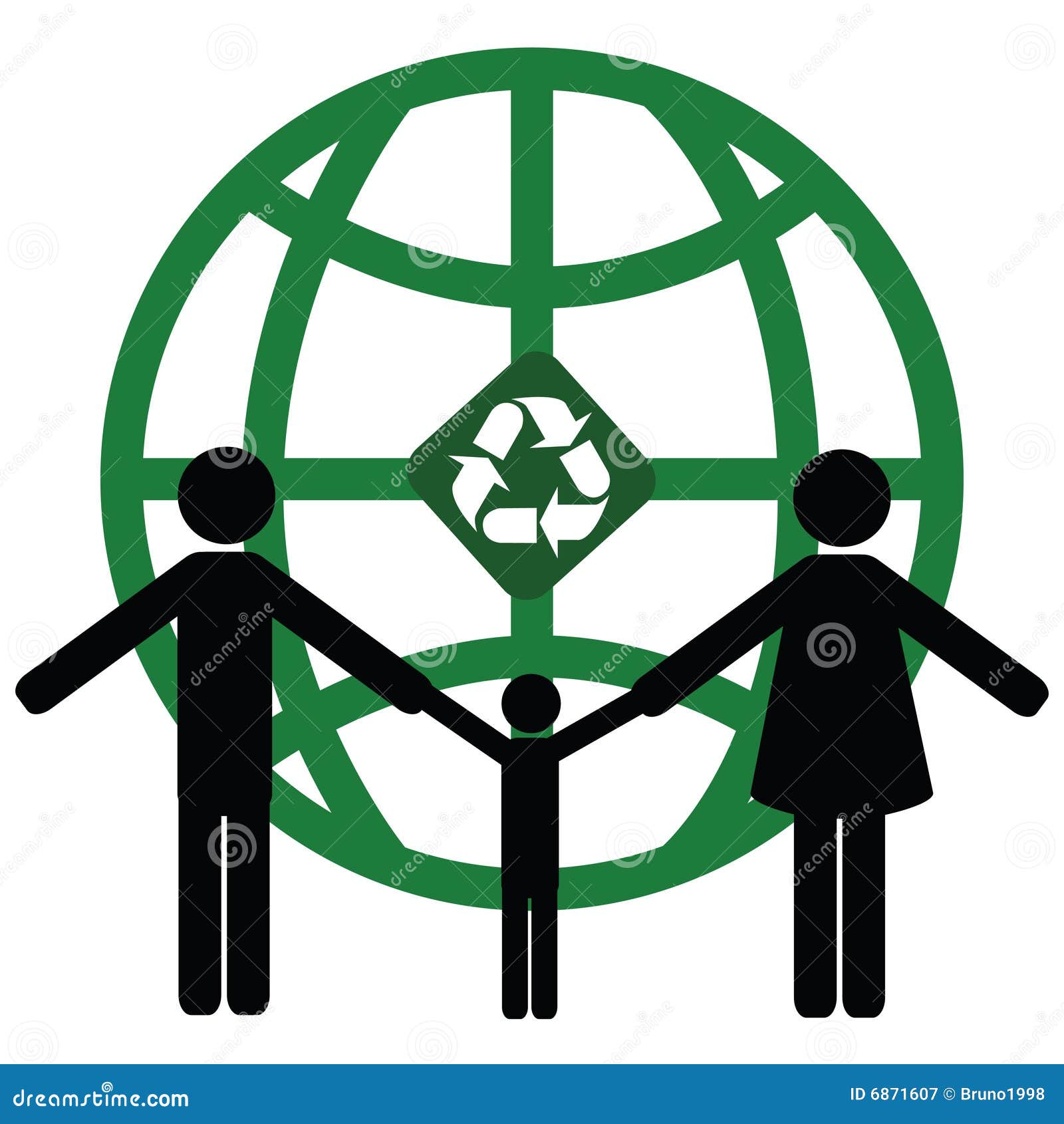 Recycling world stock vector. Illustration of circle, color - 6871607