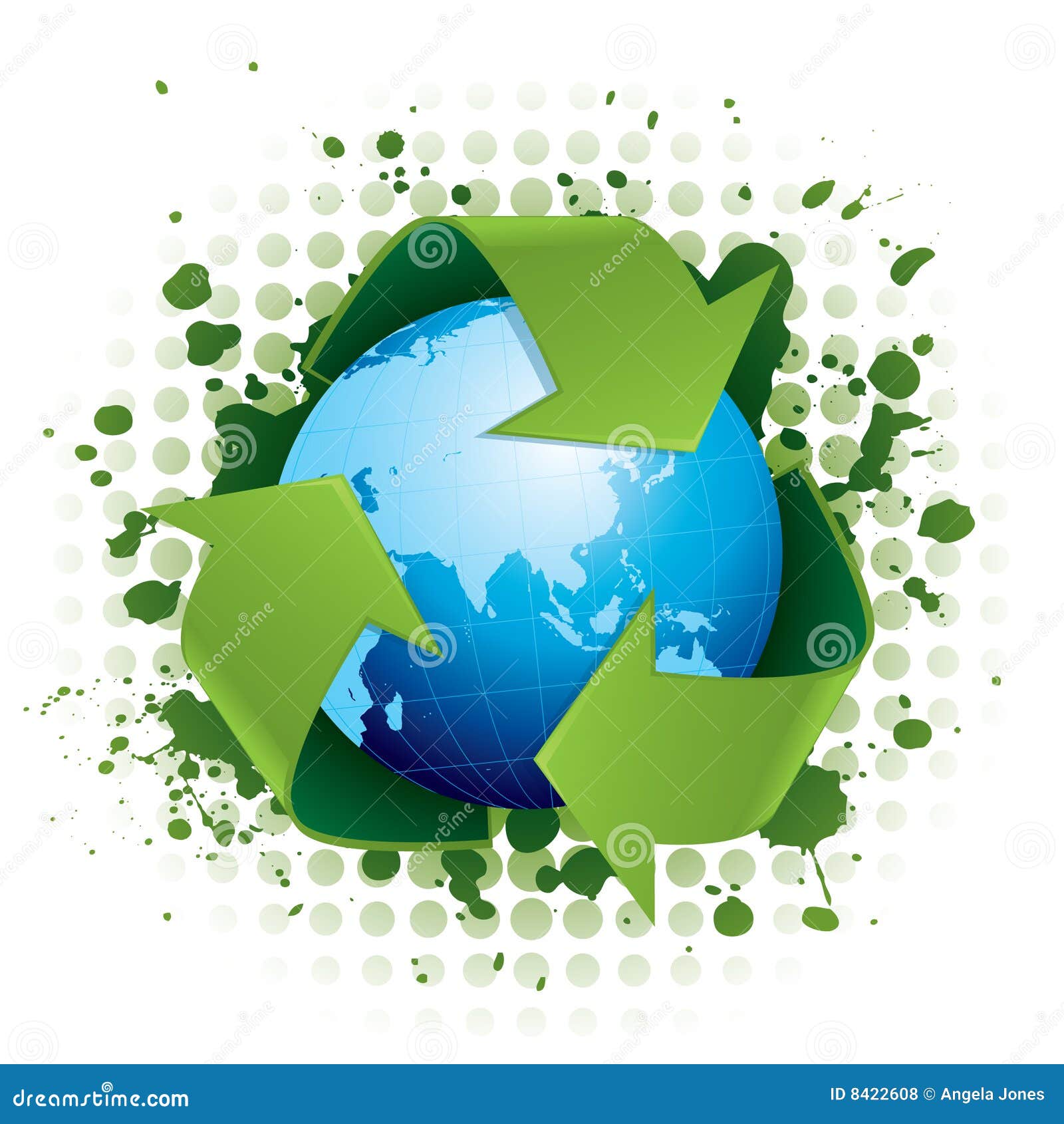 Recycling world concept stock vector. Illustration of vector - 8422608