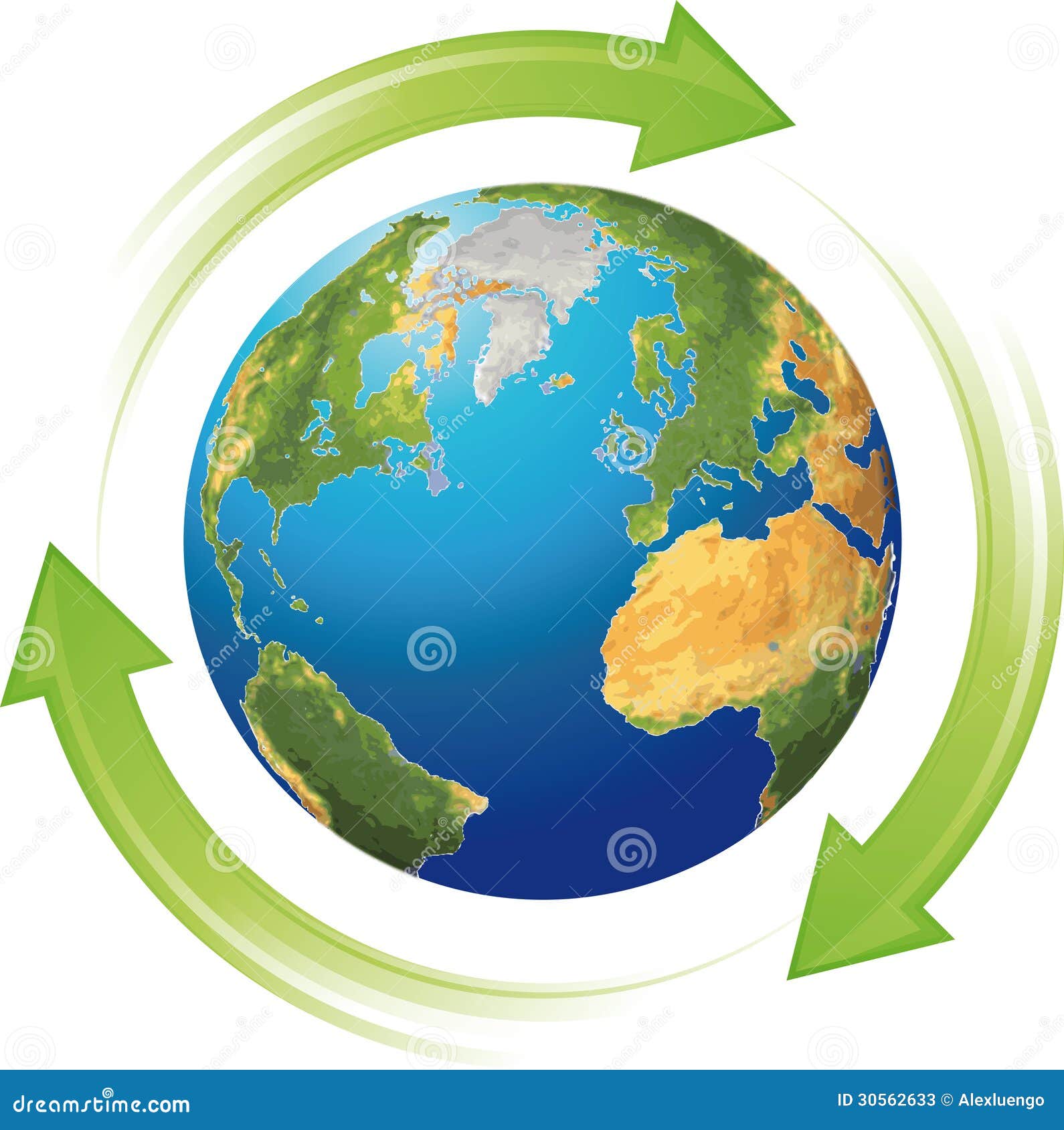 For recycling world stock vector. Illustration of continent - 30562633