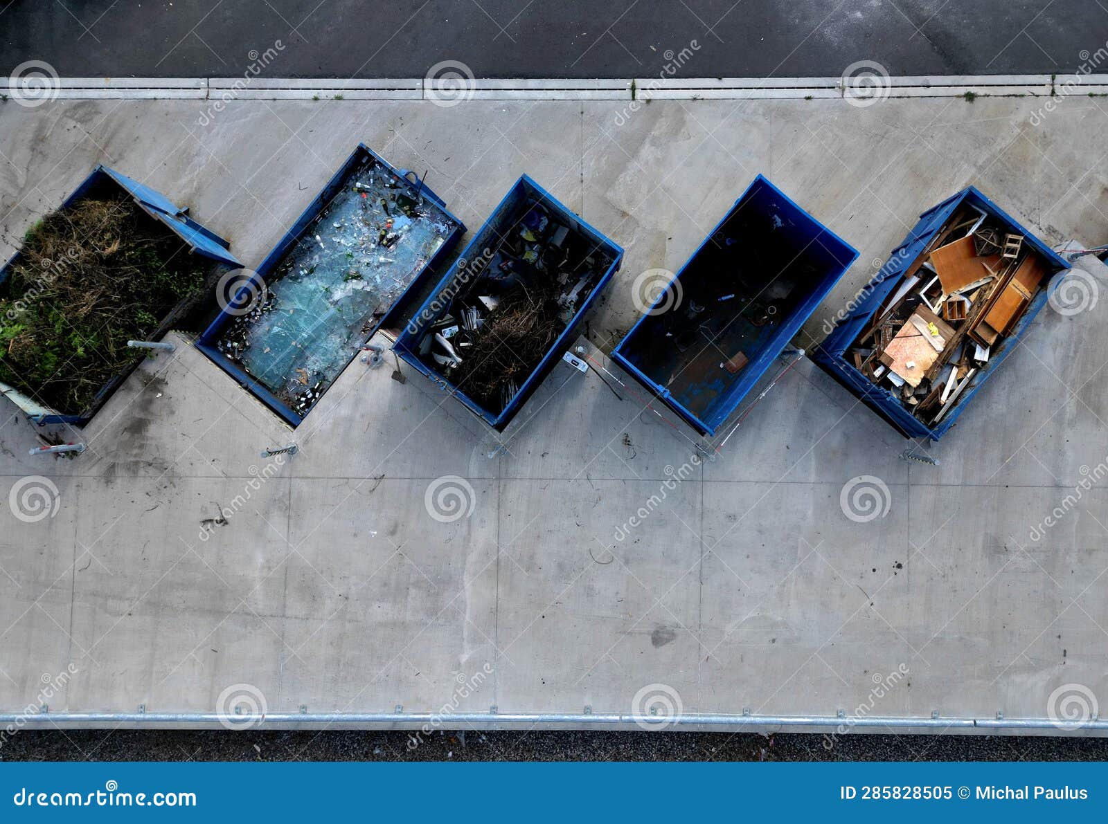 Recycling Yard with a Ramp for Dumping and Sorting Waste into ...