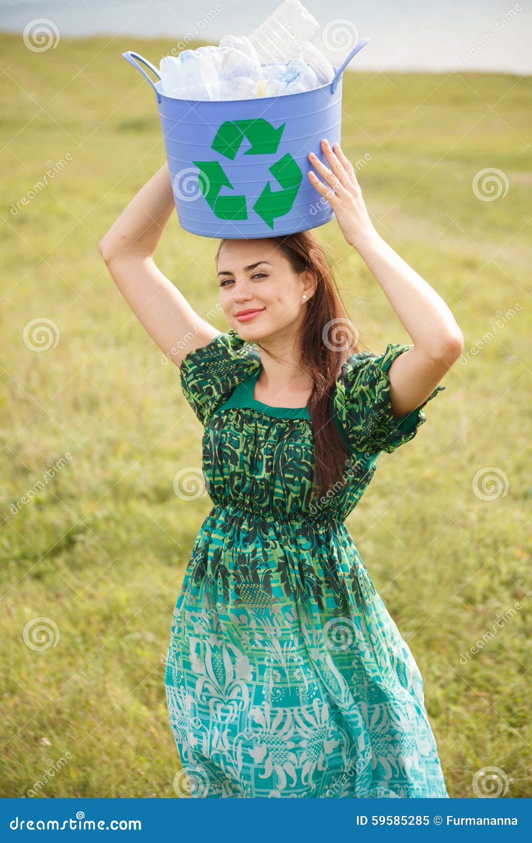 Recycling stock image. Image of looking, standing, woman - 59585285