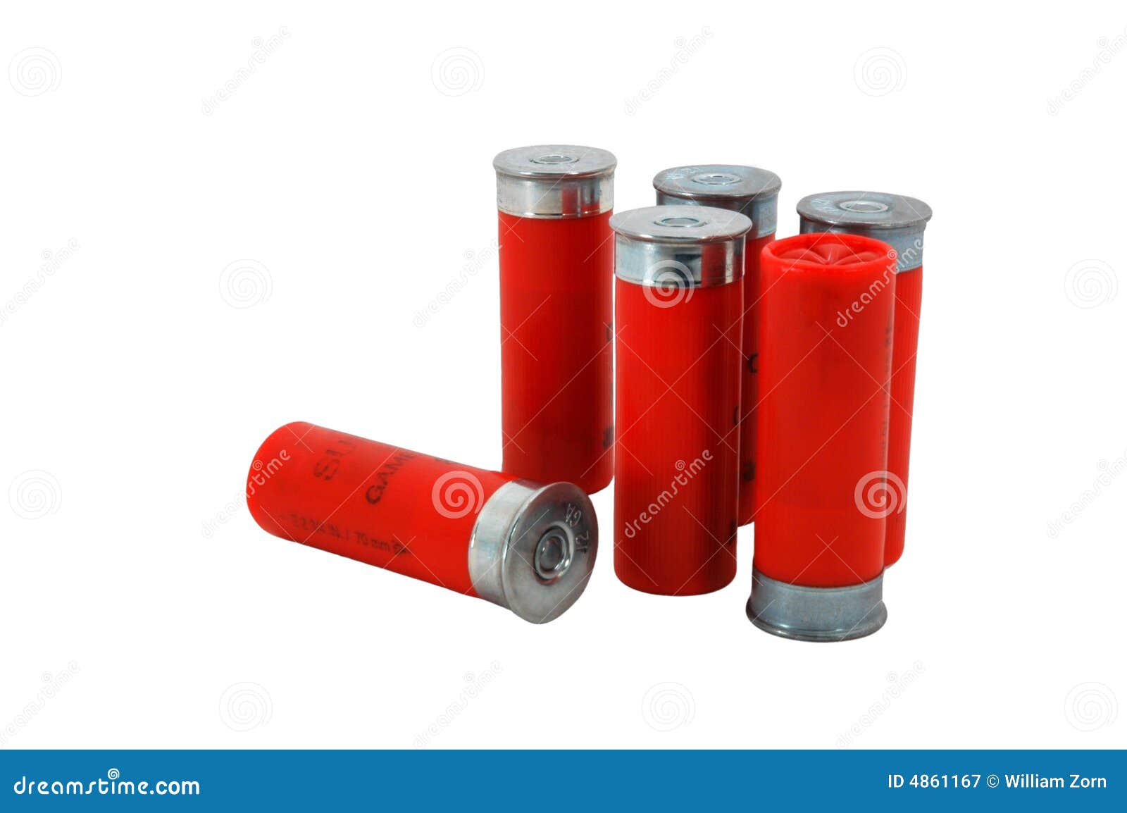 Red 12 Gage Shotgun shells stock image. Image of gage - 4861167