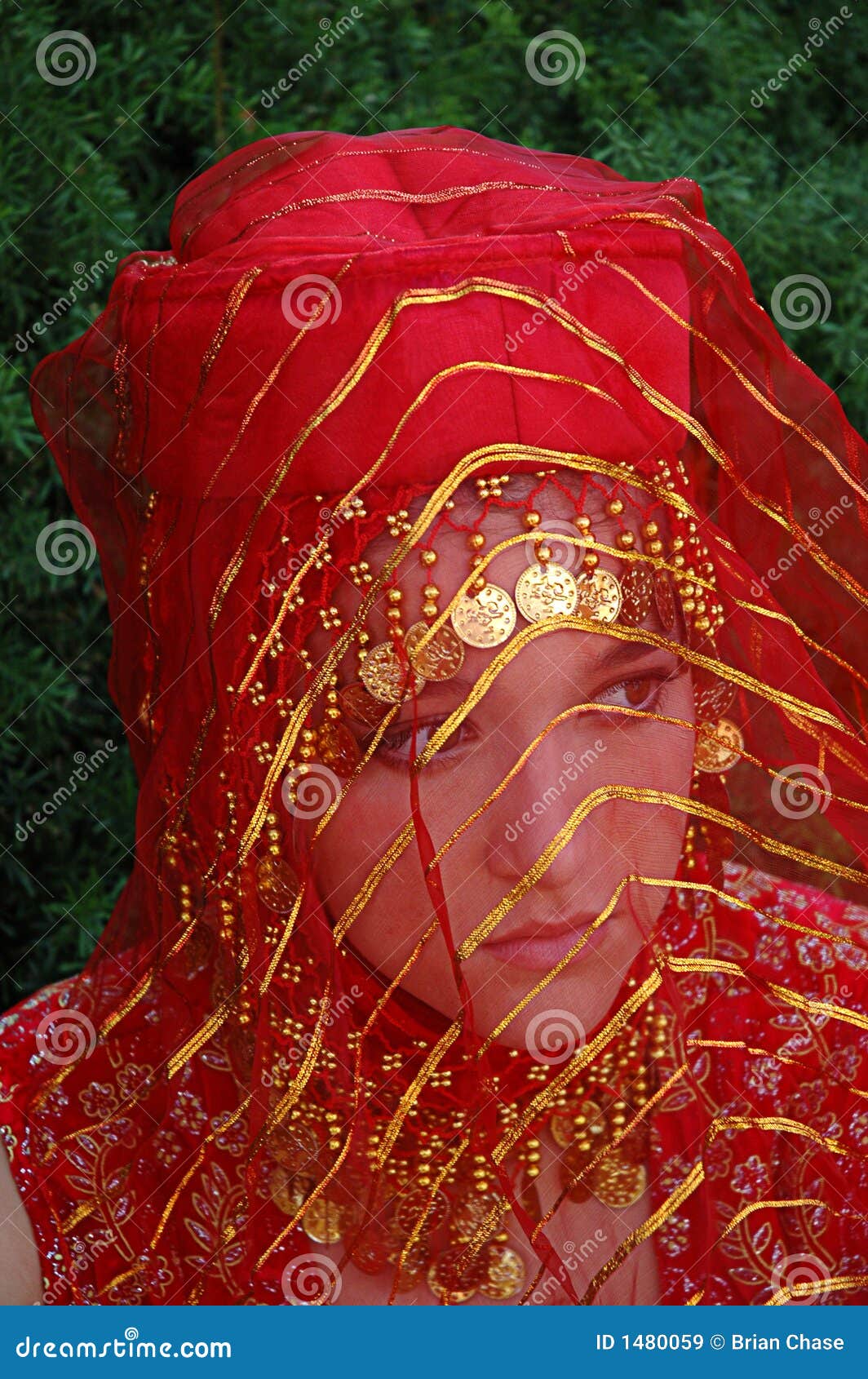 Red stock image. Image of fashion, headcloth, ethnic, american - 1480059