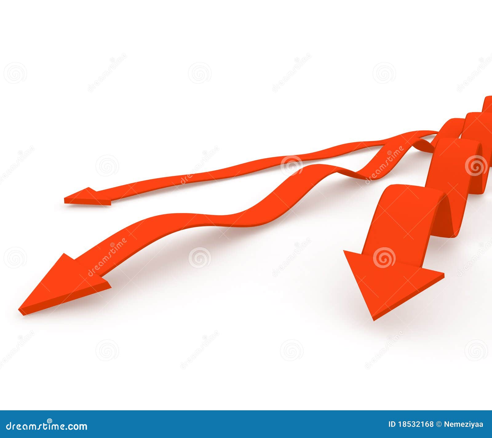 Red 3D arrows stock illustration. Illustration of success - 18532168