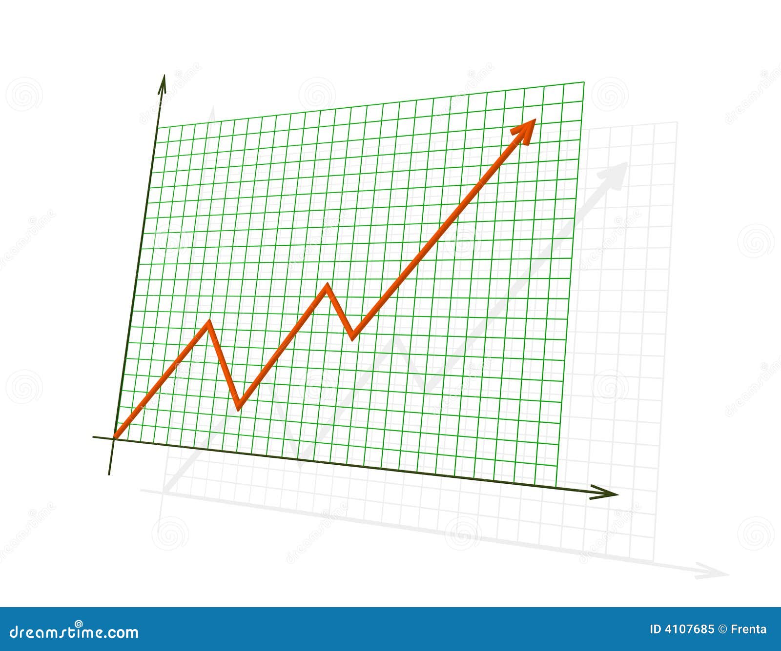The Red 3d Diagram Showing High Achievements Stock Illustration ...