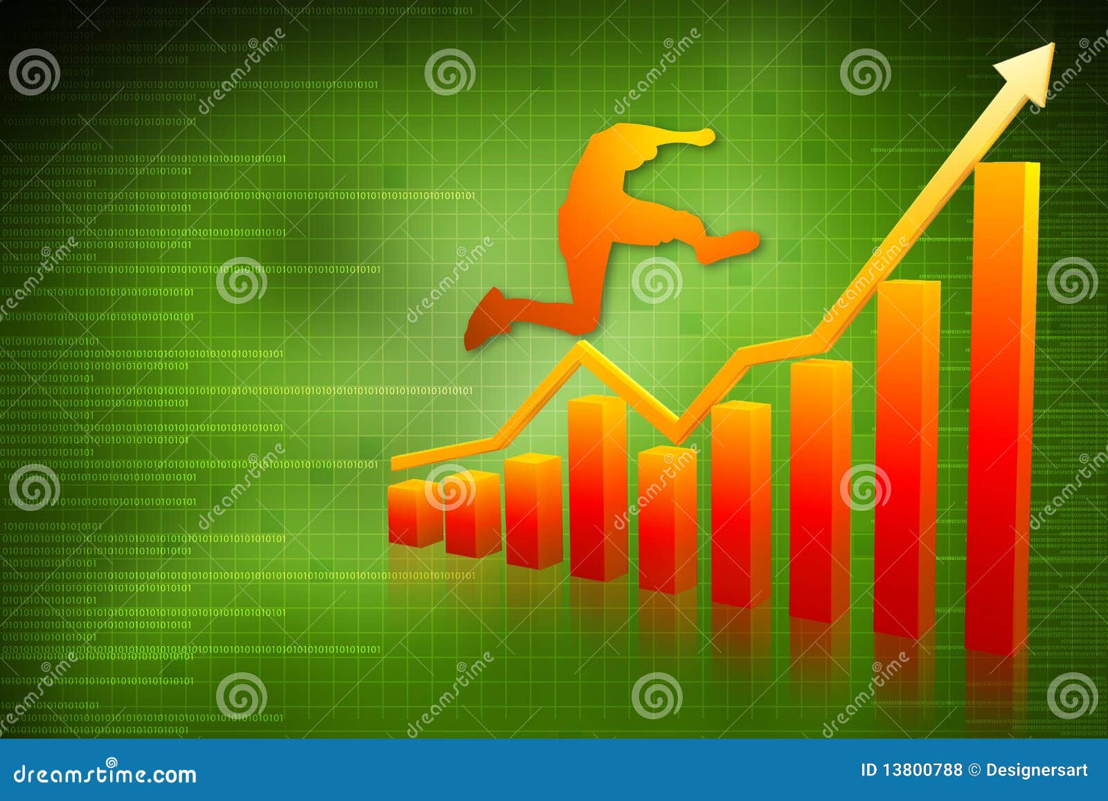 Red 3d graph stock illustration. Illustration of attractive - 13800788