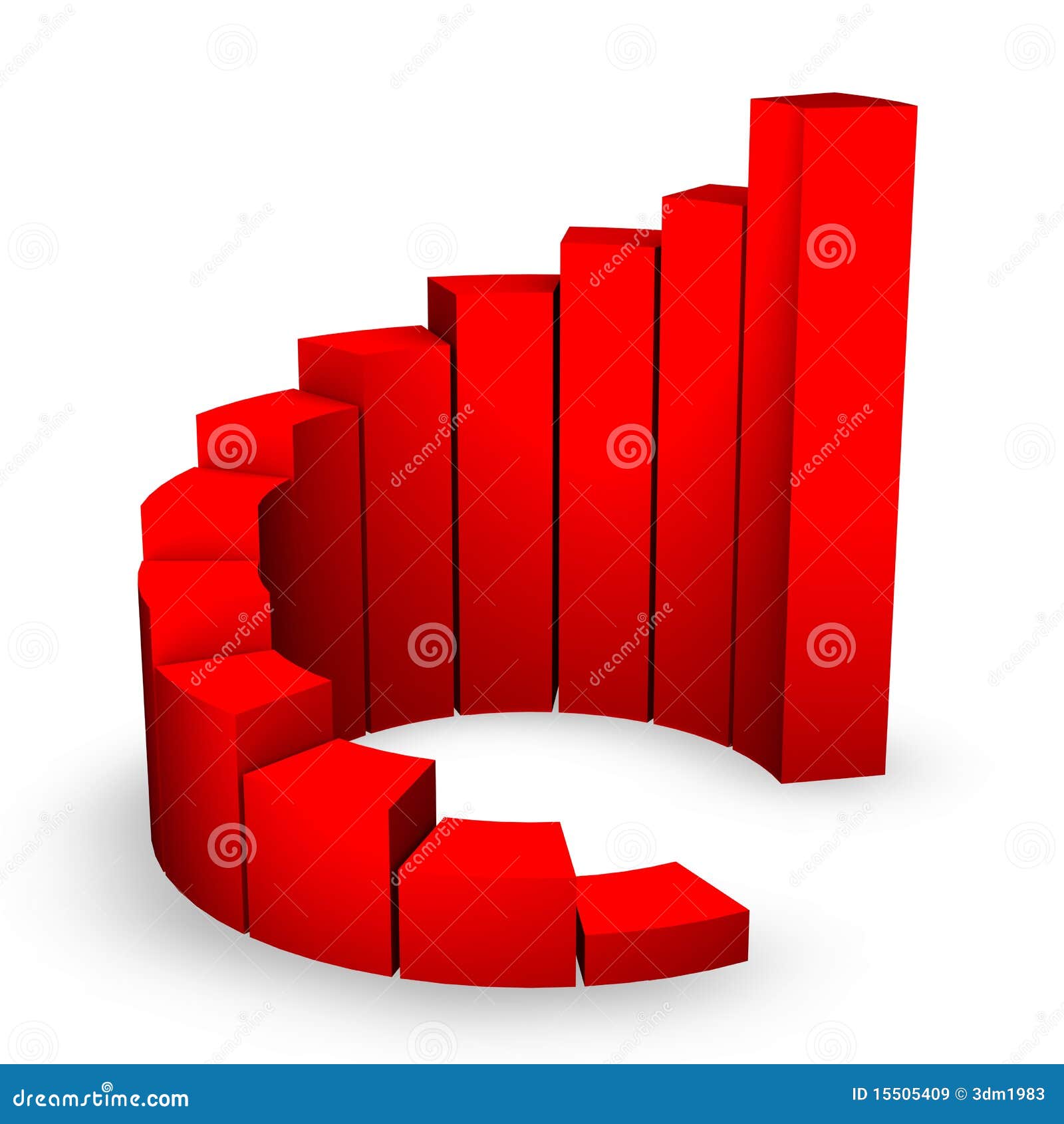 Red 3d graph stock illustration. Illustration of grow - 15505409