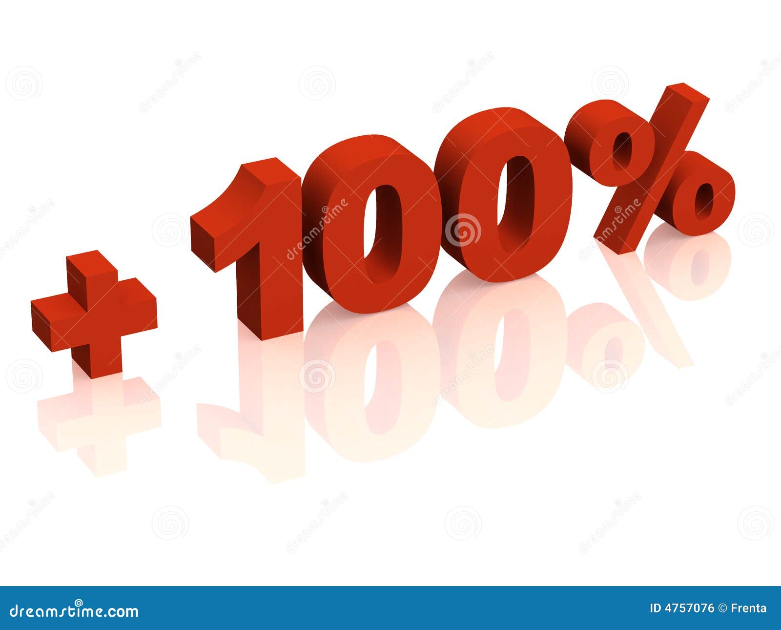 Red 3d Inscription - Plus of Hundred Percent Stock Illustration ...