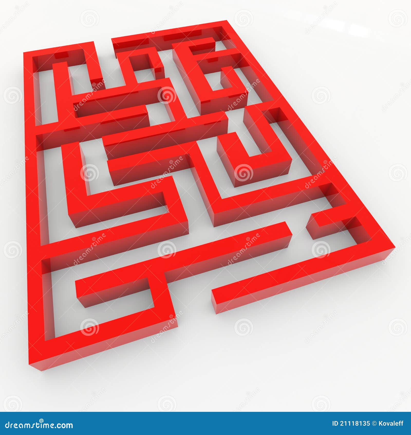 Red 3D maze. stock illustration. Illustration of speed - 21118135