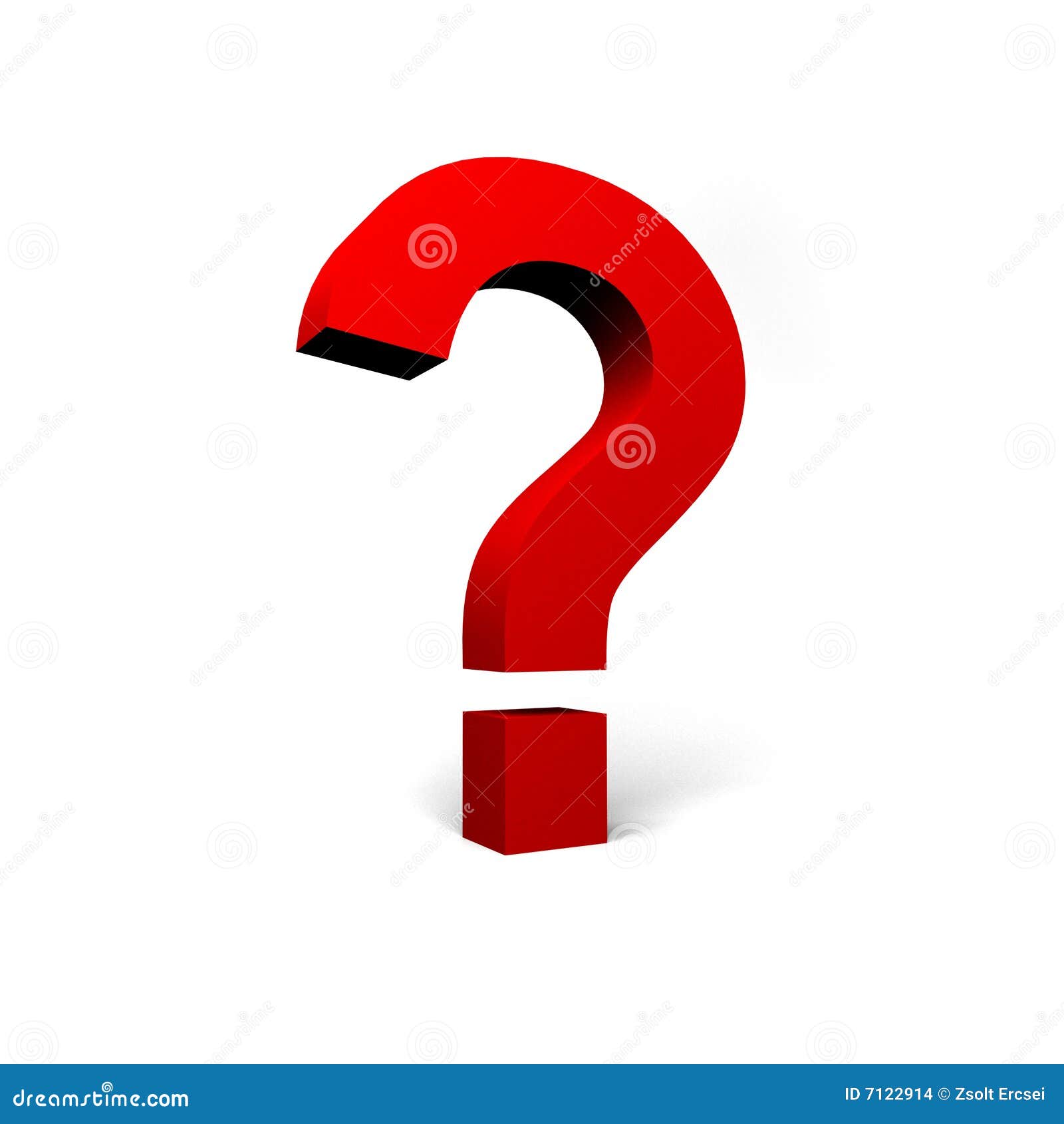 Red 3d question mark stock illustration. Illustration of concept - 7122914