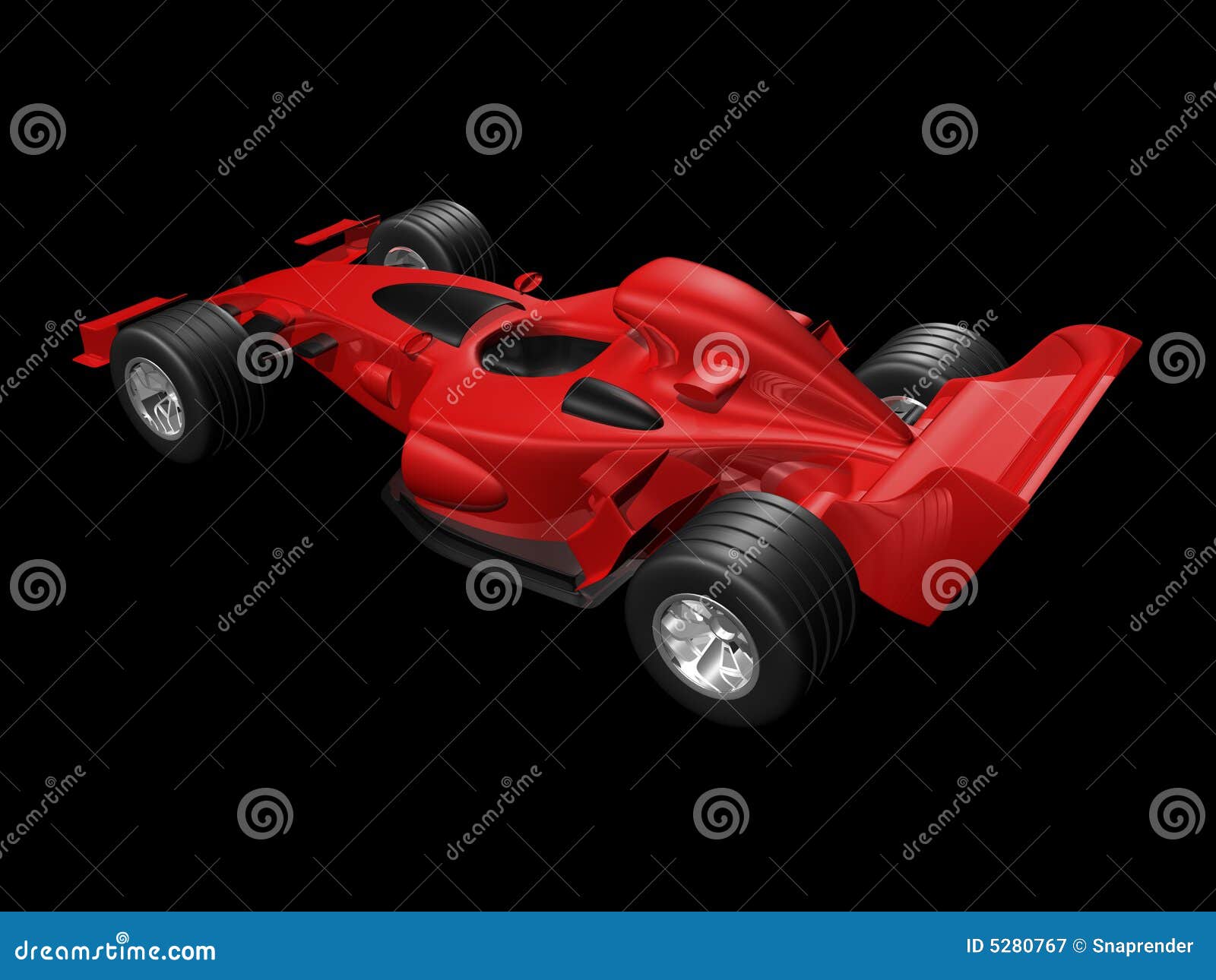 Red 3D race car rear view stock illustration. Illustration of transport ...