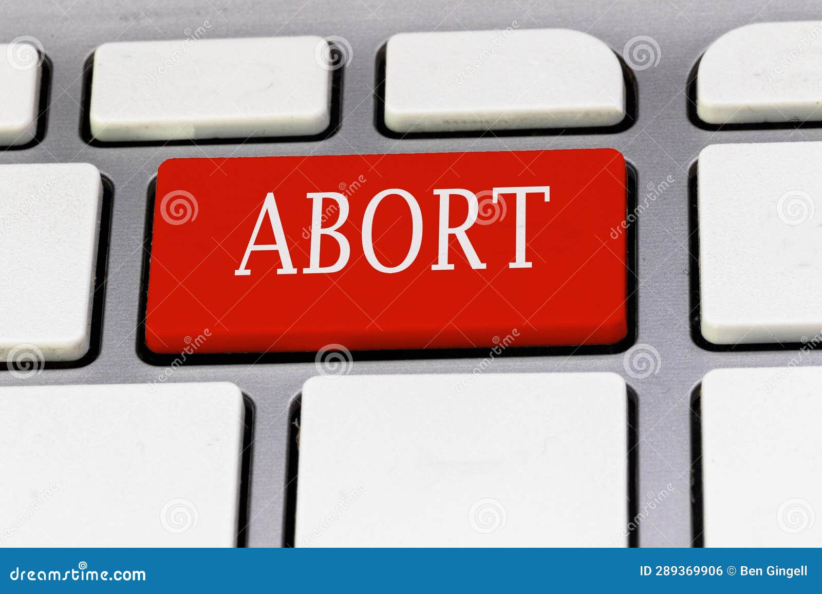 Red Abort Key on a Keyboard Stock Photo - Image of technology, isolated ...