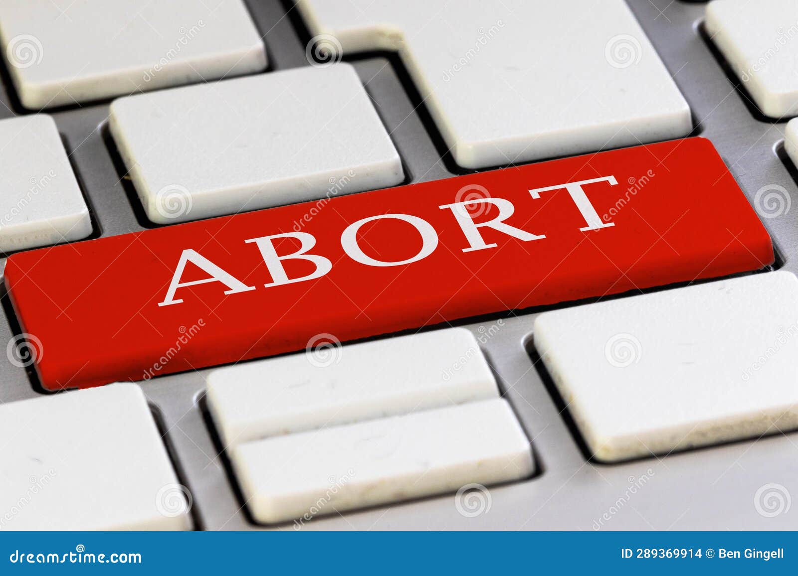 Red Abort Key on a Keyboard Stock Photo - Image of close, media: 289369914