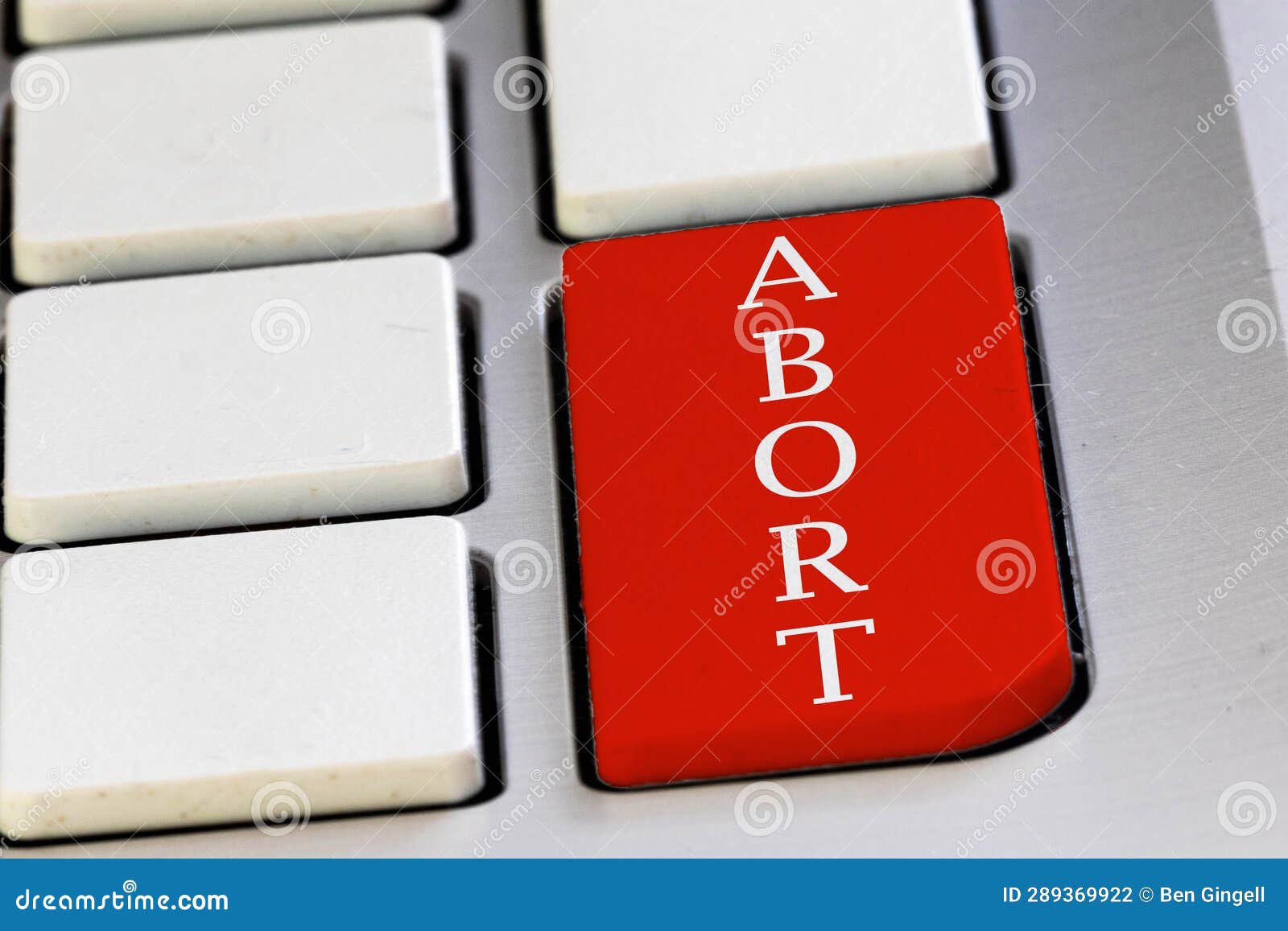 Red Abort Key on a Keyboard Stock Photo - Image of white, close: 289369922
