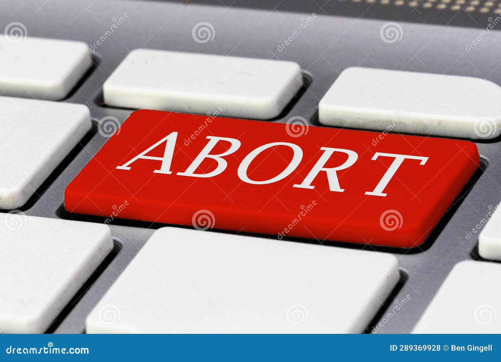 Red Abort Key on a Keyboard Stock Photo - Image of graphic, background ...