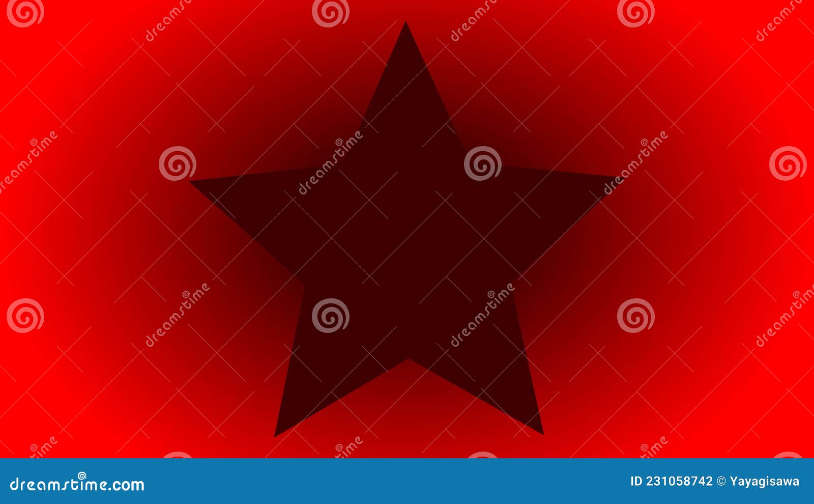 Red Abstract Background with Black Star in the Middle, Gradient. Stock ...