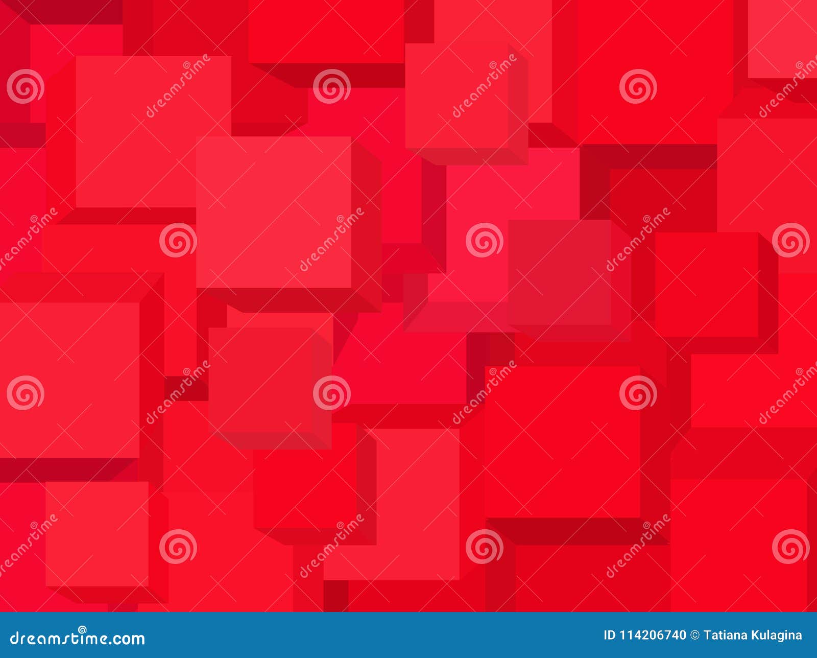 Red Abstract Background of Cubes. Stock Illustration - Illustration of ...